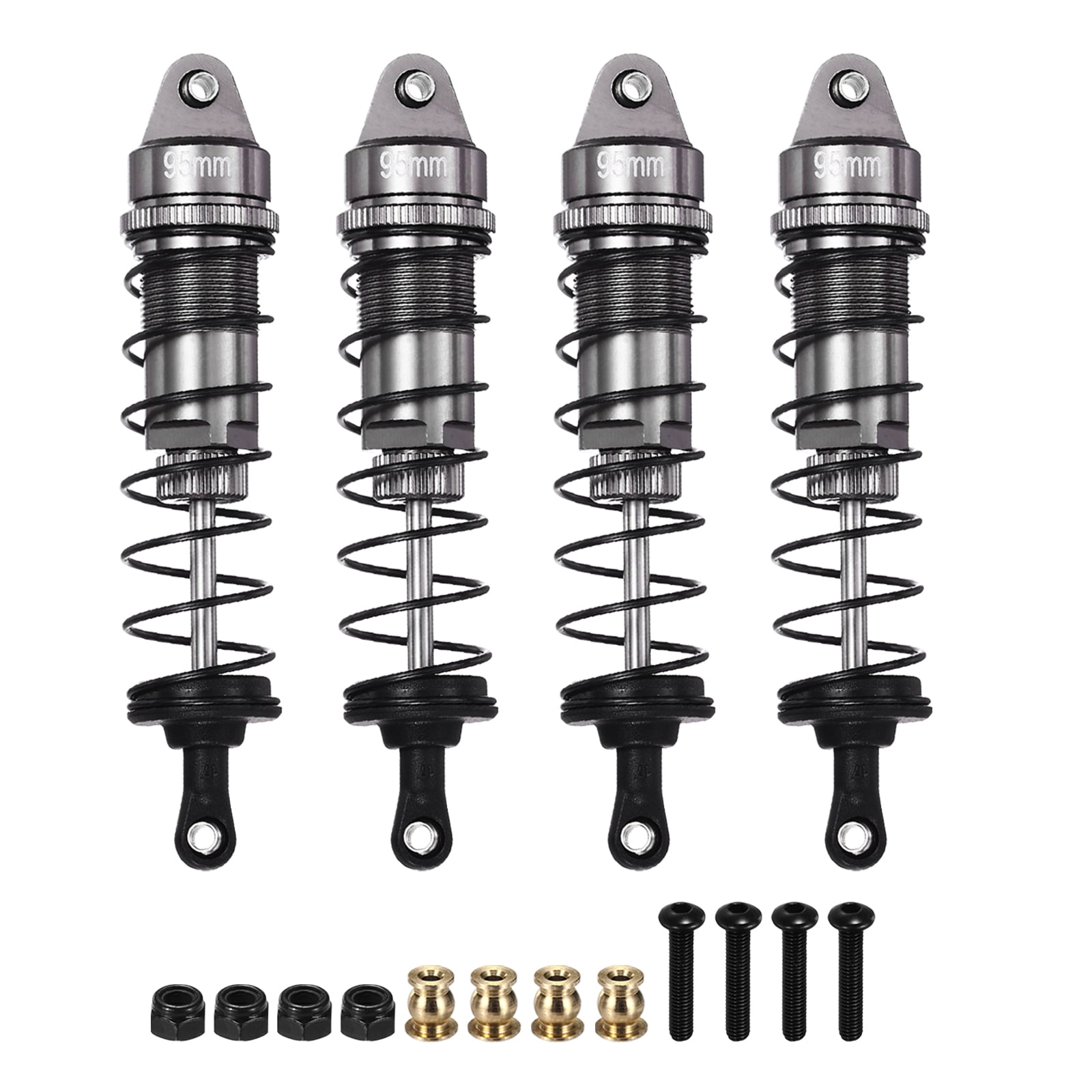 Uxcell RC Shock Absorber 1/10 95mm Aluminum Threaded Front & Rear Shock Absorber Damper ...