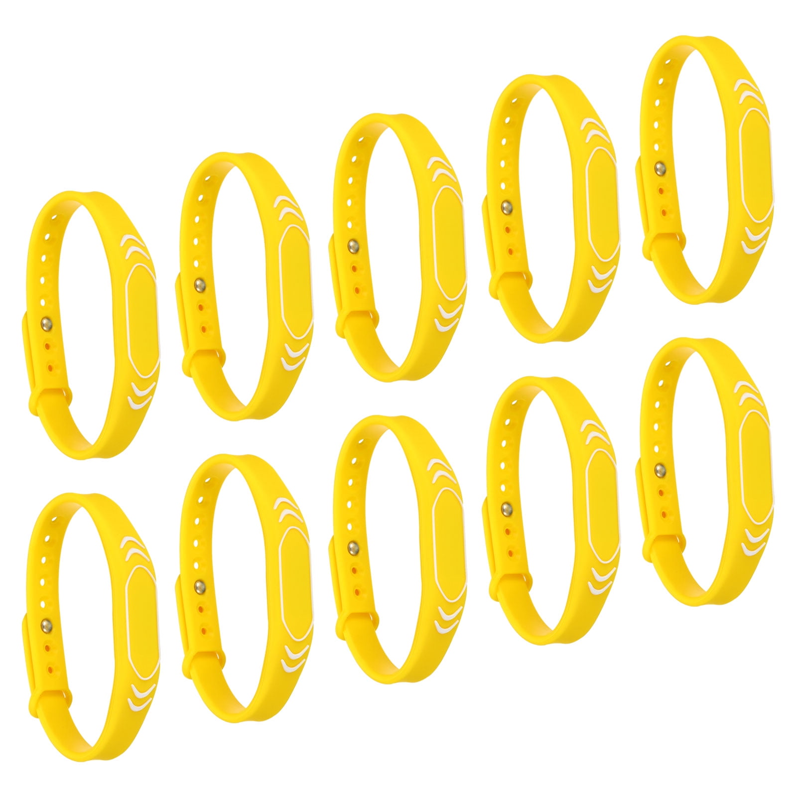 Uxcell RFID Silicone Wristbands 10 Pack 13.56MHZ IC Card Bracelet ...