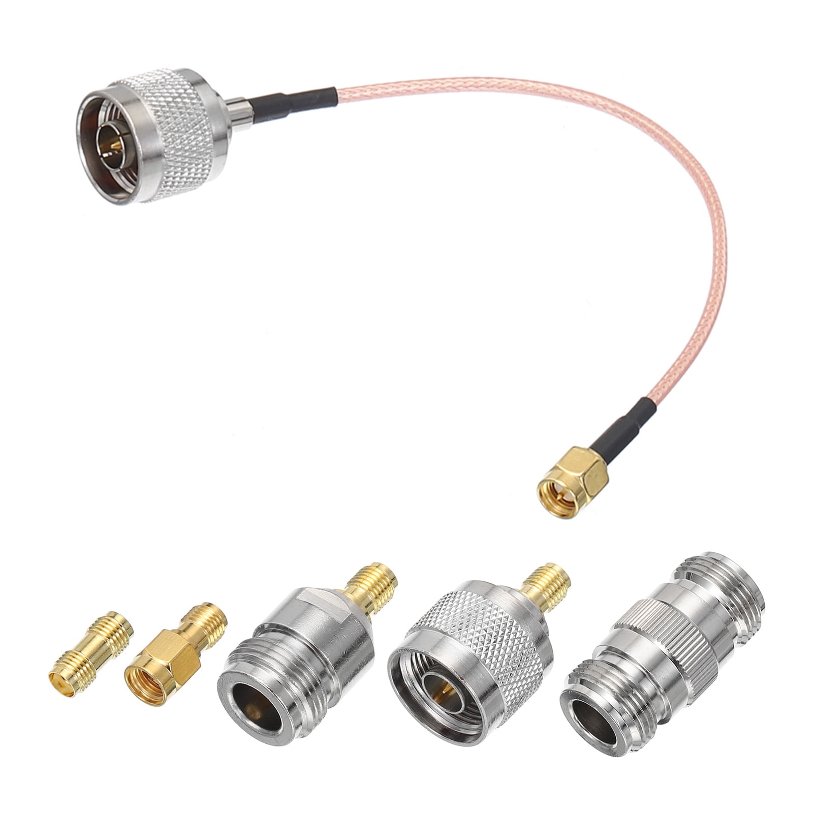 Uxcell RG316 Coaxial Cables SMA Male To N Male With Adapter Low Loss RF Coaxial Cable 0.5FT ...