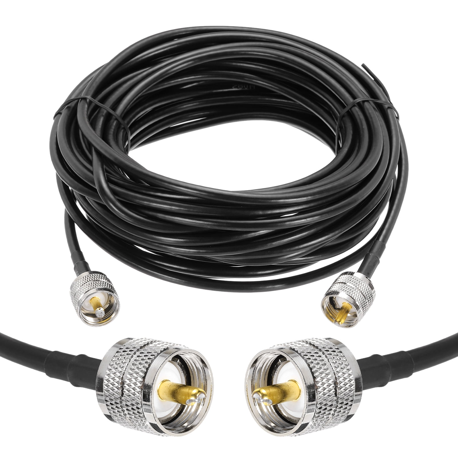 Uxcell RG58 Coaxial Cable 50ft UHF PL-259 Male to Male 50 Ohm for CB Radio - Walmart.com