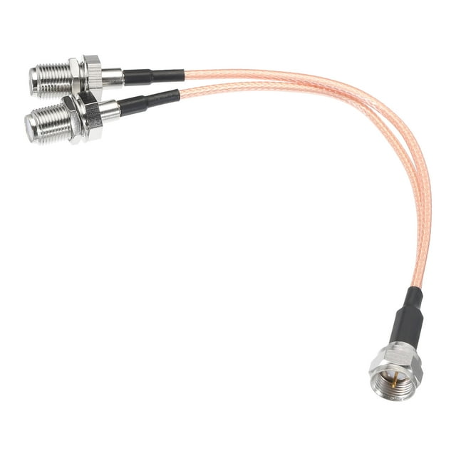 Uxcell RG6 Splitter Coax Cable 3 Way F Male to 2 F Female Adapter 6inch ...
