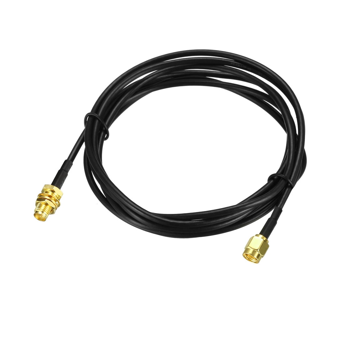 Uxcell RP-SMA Male to RP-SMA Female Antenna Extension Cable RG174 Medium Length Plastic Black ...