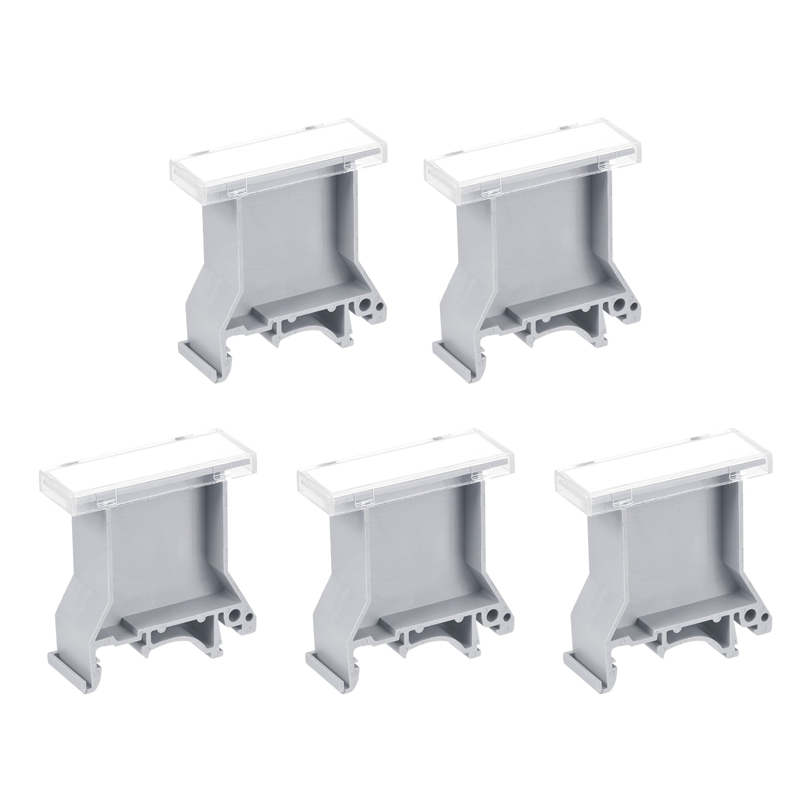Uxcell Rail Terminal Blocks Marker Bracket Grey UK-B2 5 Pcs - Walmart.com