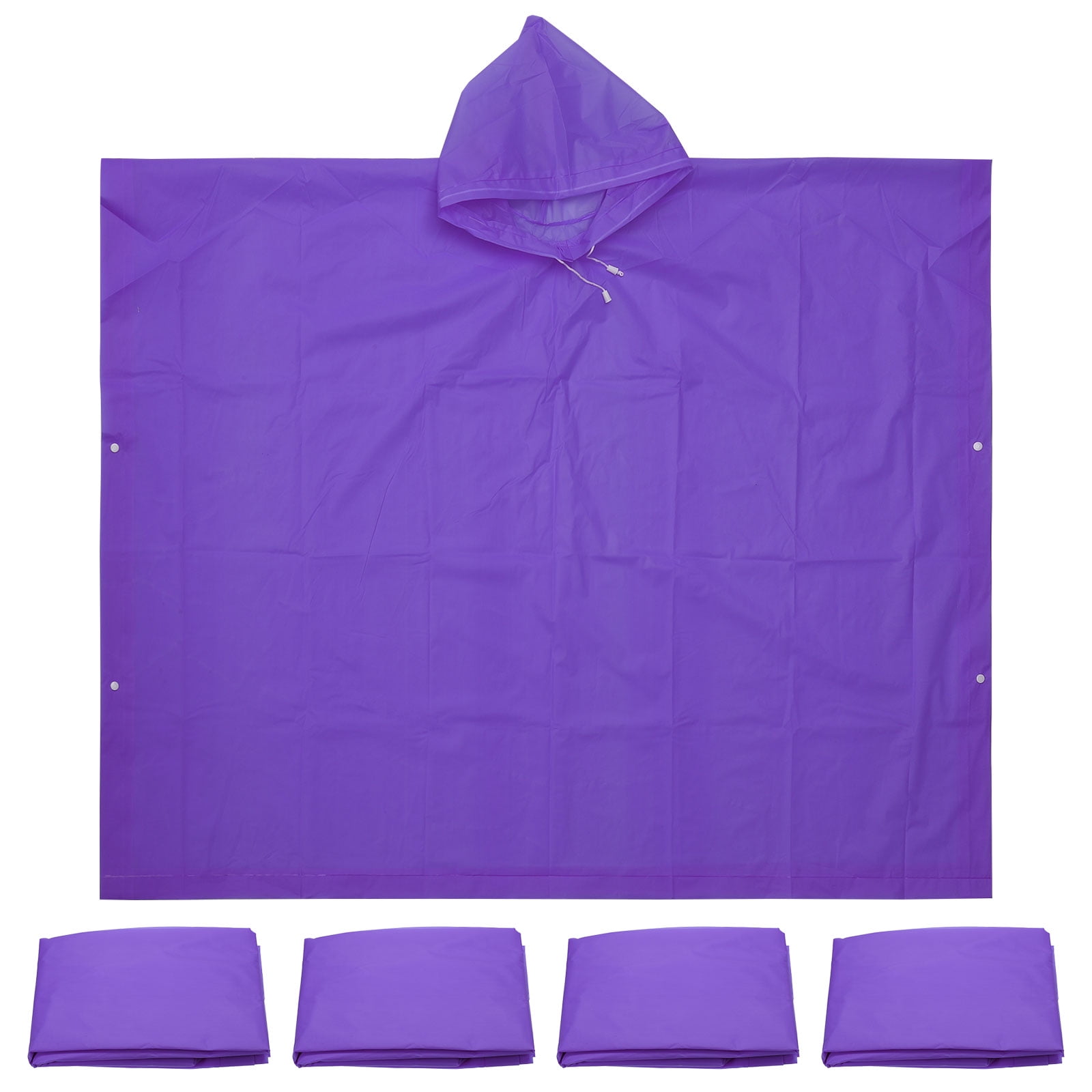 Uxcell Rain Ponchos, 5 Pack Waterproof Raincoats with Hood, Reusable ...