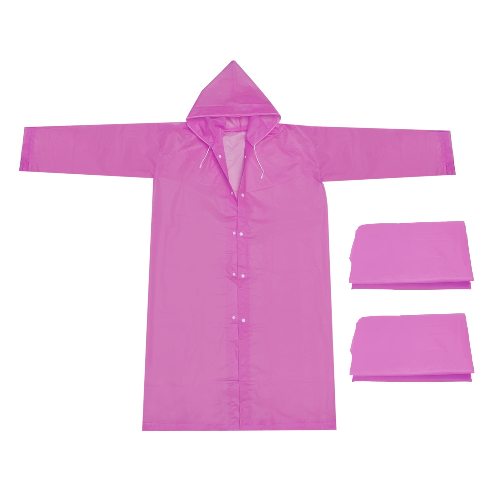 Uxcell Rain Ponchos For Adults 2 Pack Reusable Eva Rain Coat