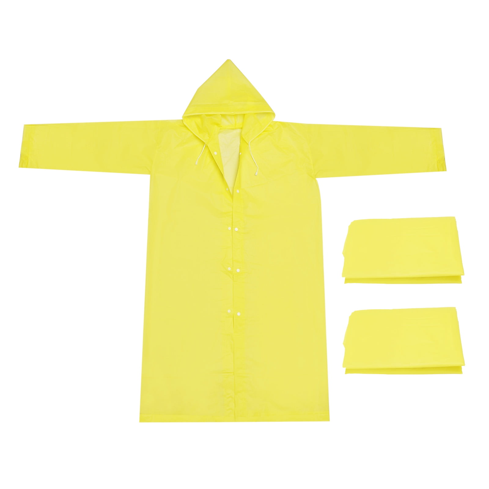 Uxcell Rain Ponchos for Adults, 2 Pack Reusable EVA Rain Coat ...