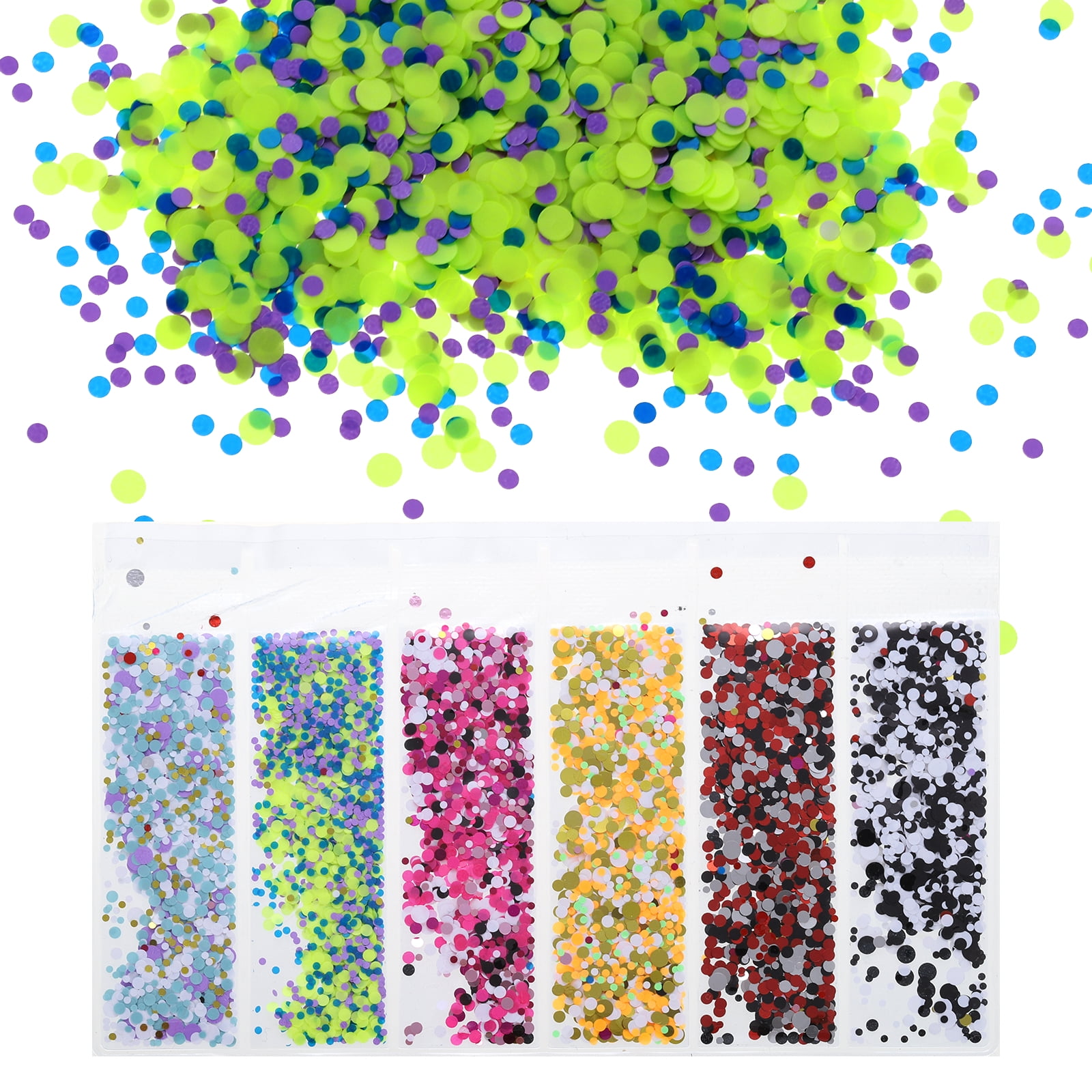 Uxcell Rainbow Circle Chunky Glitters Resin Epoxy Accessories Crafts ...