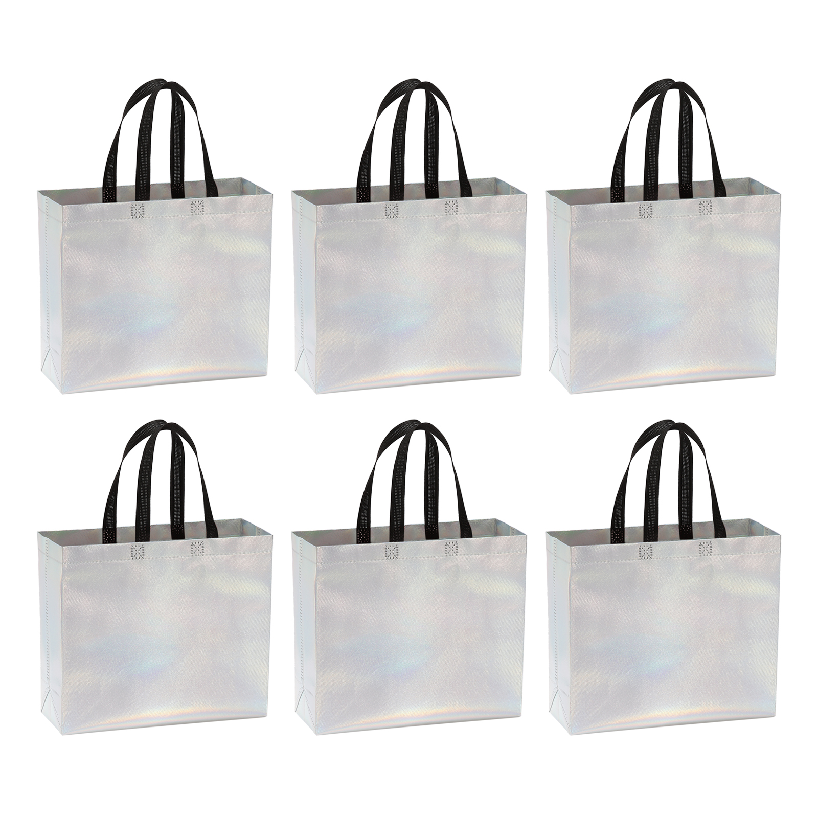 Uxcell Rainbow Colors Gift Bags with Laser Coating, 6pcs Reusable ...