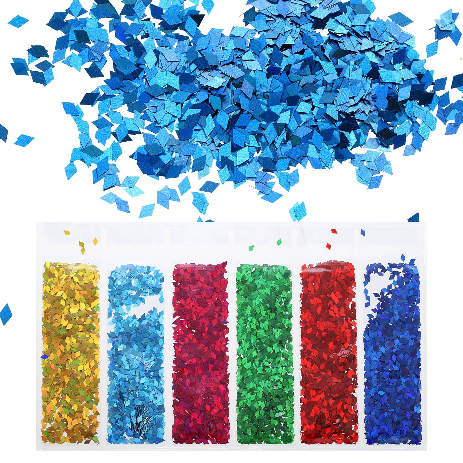 Uxcell Rainbow Rhombus Chunky Glitters Resin Epoxy Accessories Crafts ...