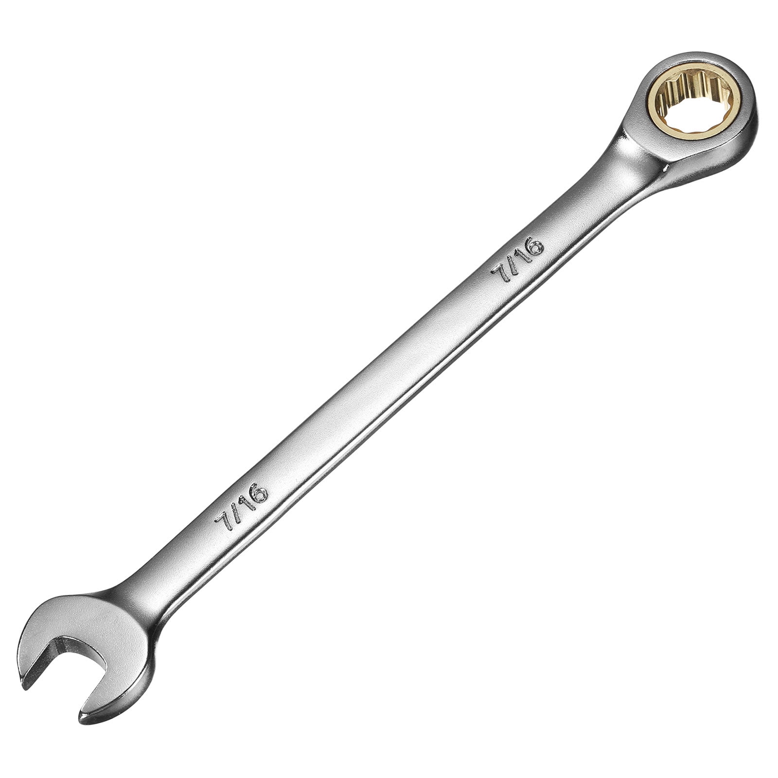 Uxcell Ratcheting Wrench 7/16" 12-Point 72-Teeth Ratchet Box End and 7/ ...