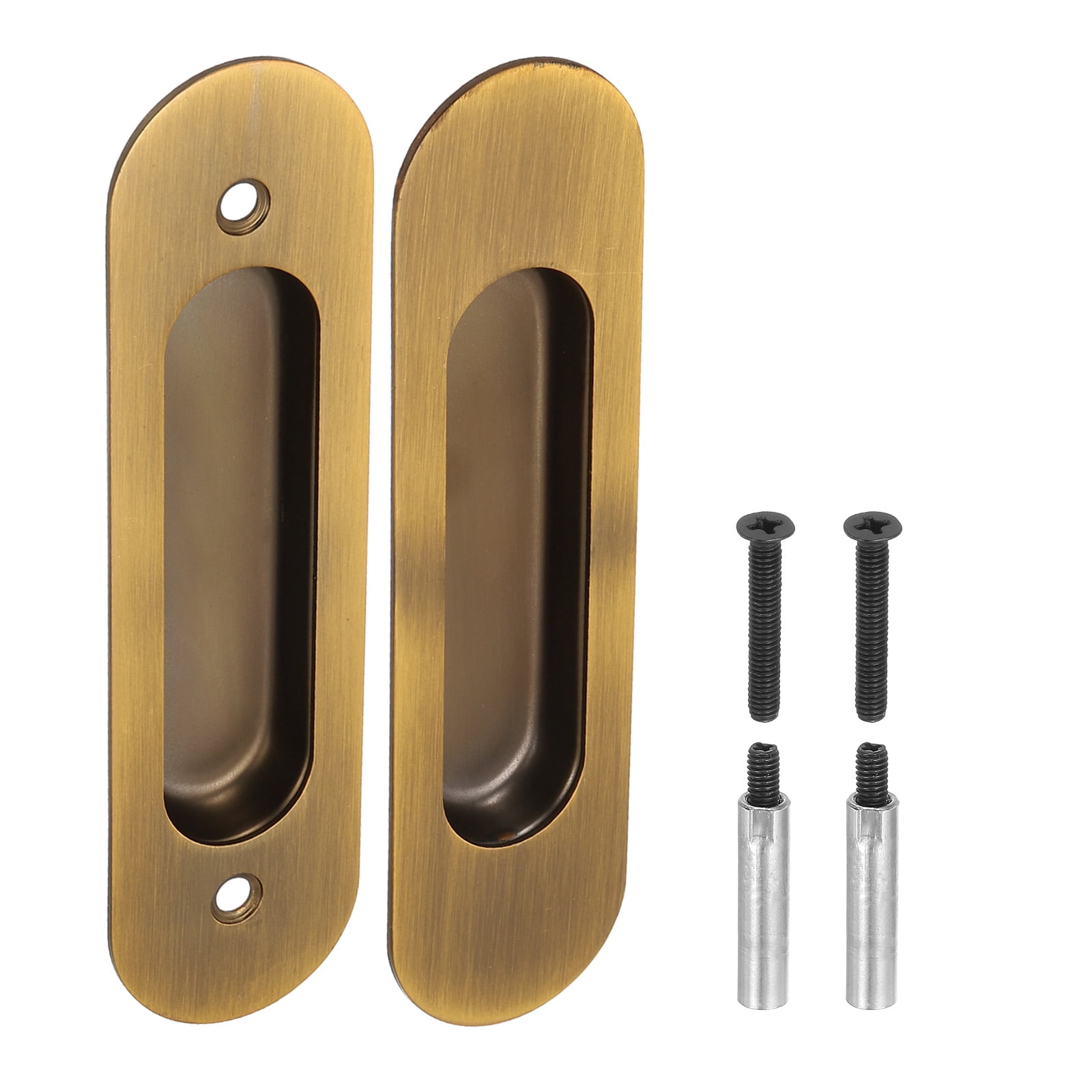 Uxcell Recessed Finger Flush Pulls 6" Rectangular Pocket Door Handles ...