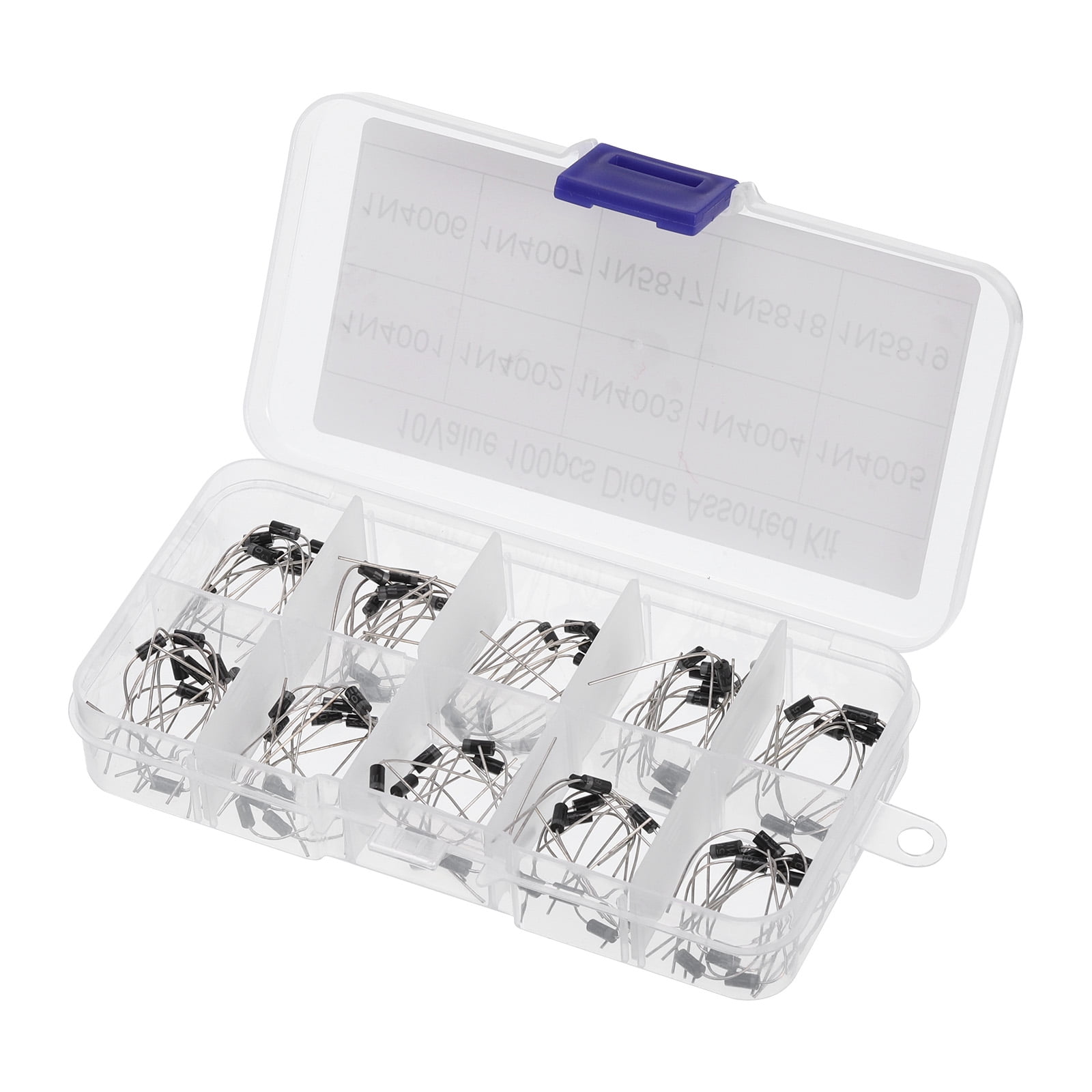 Uxcell Rectifier Diode Assorted Kit, 100 Pack 10 Values Element in a ...
