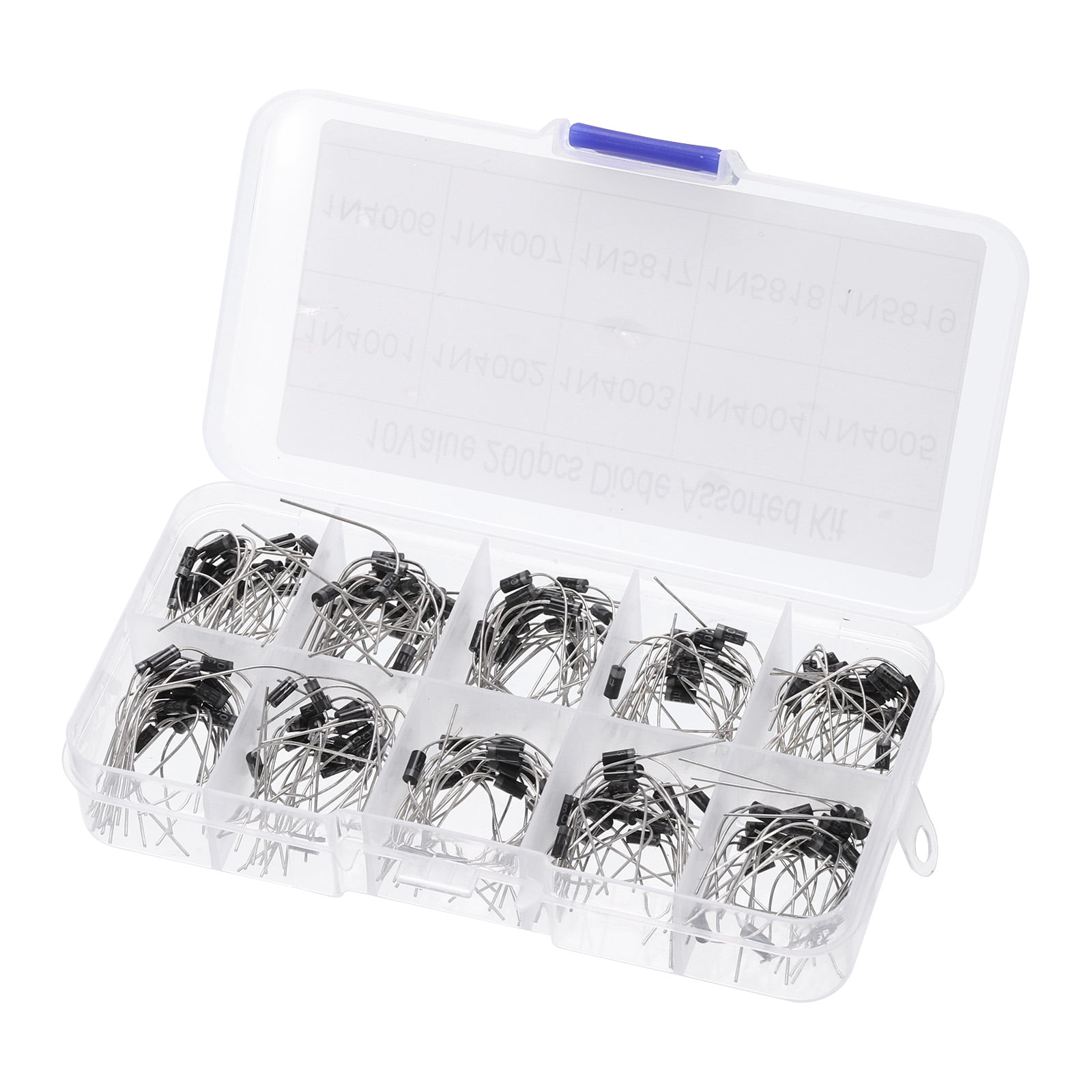 Uxcell Rectifier Diode Assorted Kit, 200 Pack 10 Values Element in a ...