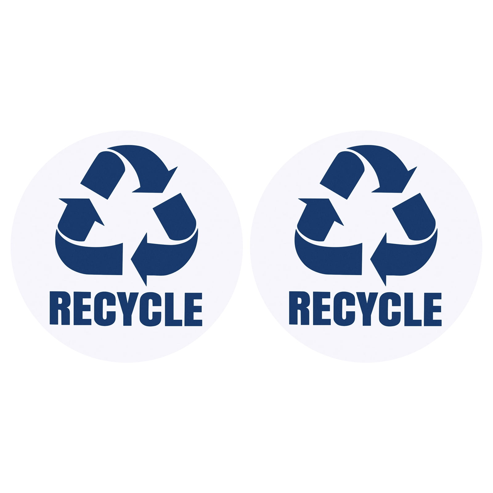 Uxcell Recycle Sticker Bin Labels 5 Inch Large Recycling Vinyl White, 2 ...