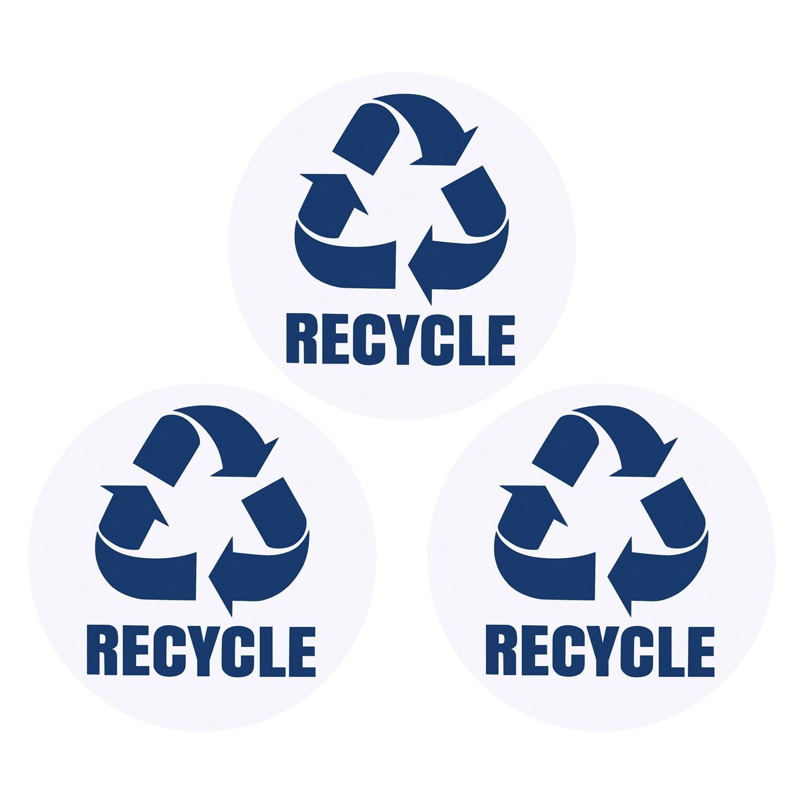 Uxcell Recycle Sticker Bin Labels 5 Inch Large Recycling Vinyl White, 3 ...
