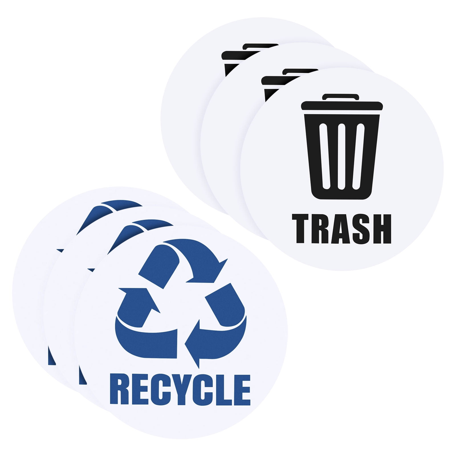 Uxcell Recycle Sticker Trash Can Bin Labels 5 Inch Large Recycling ...