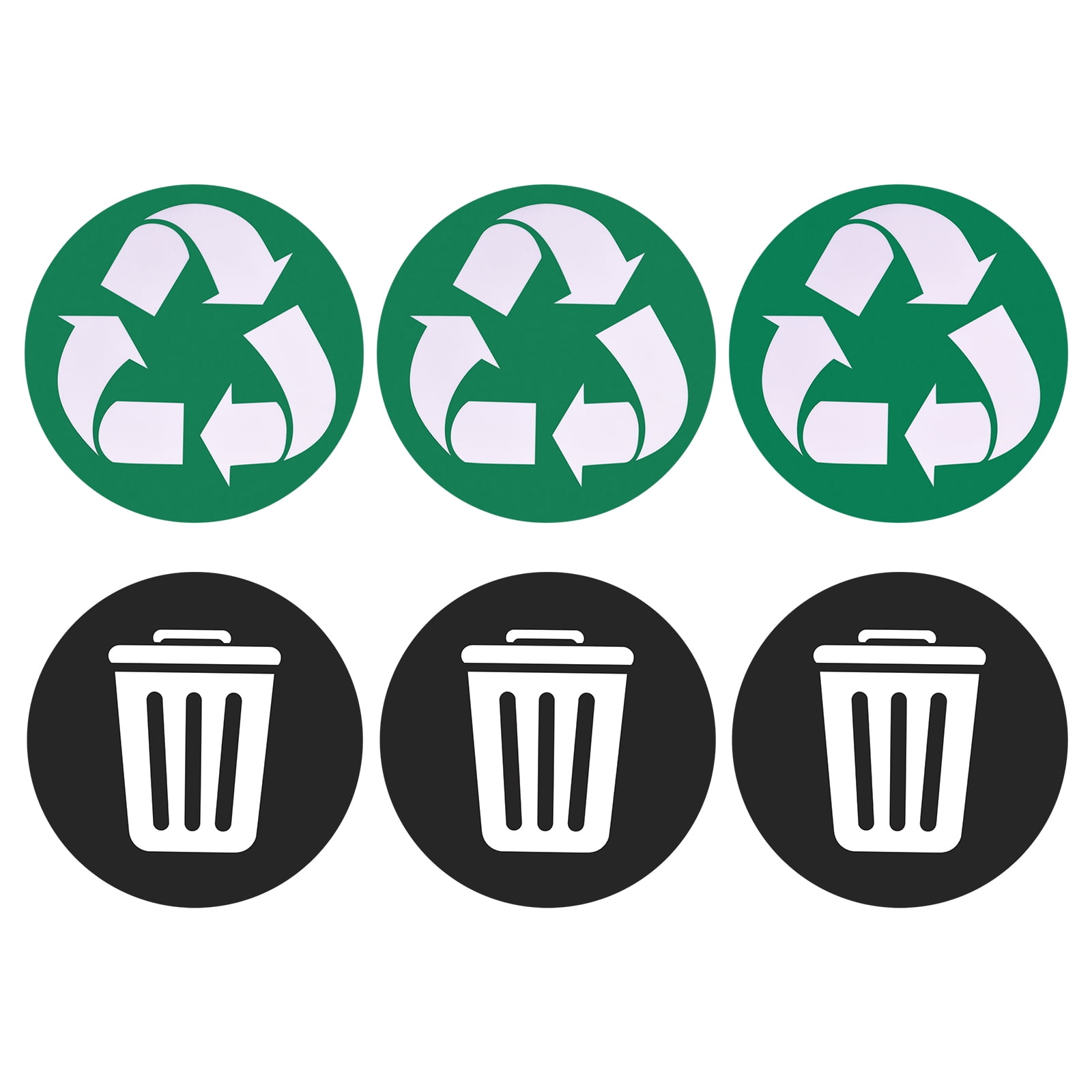 Uxcell Recycle Sticker Trash Can Decals 5 Inch Self-Adhesive Recycling ...