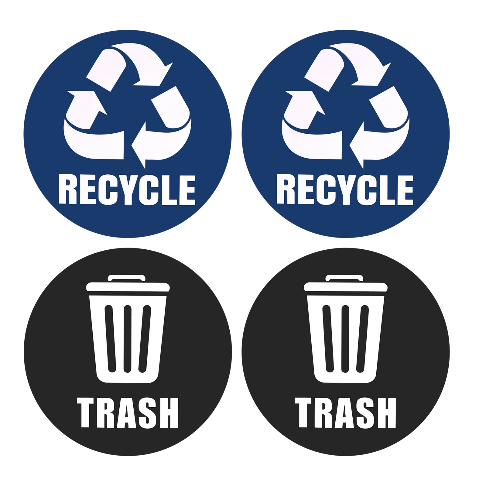 Uxcell Recycle Sticker Trash Can Labels 5 Inch Self-Adhesive Recycling ...