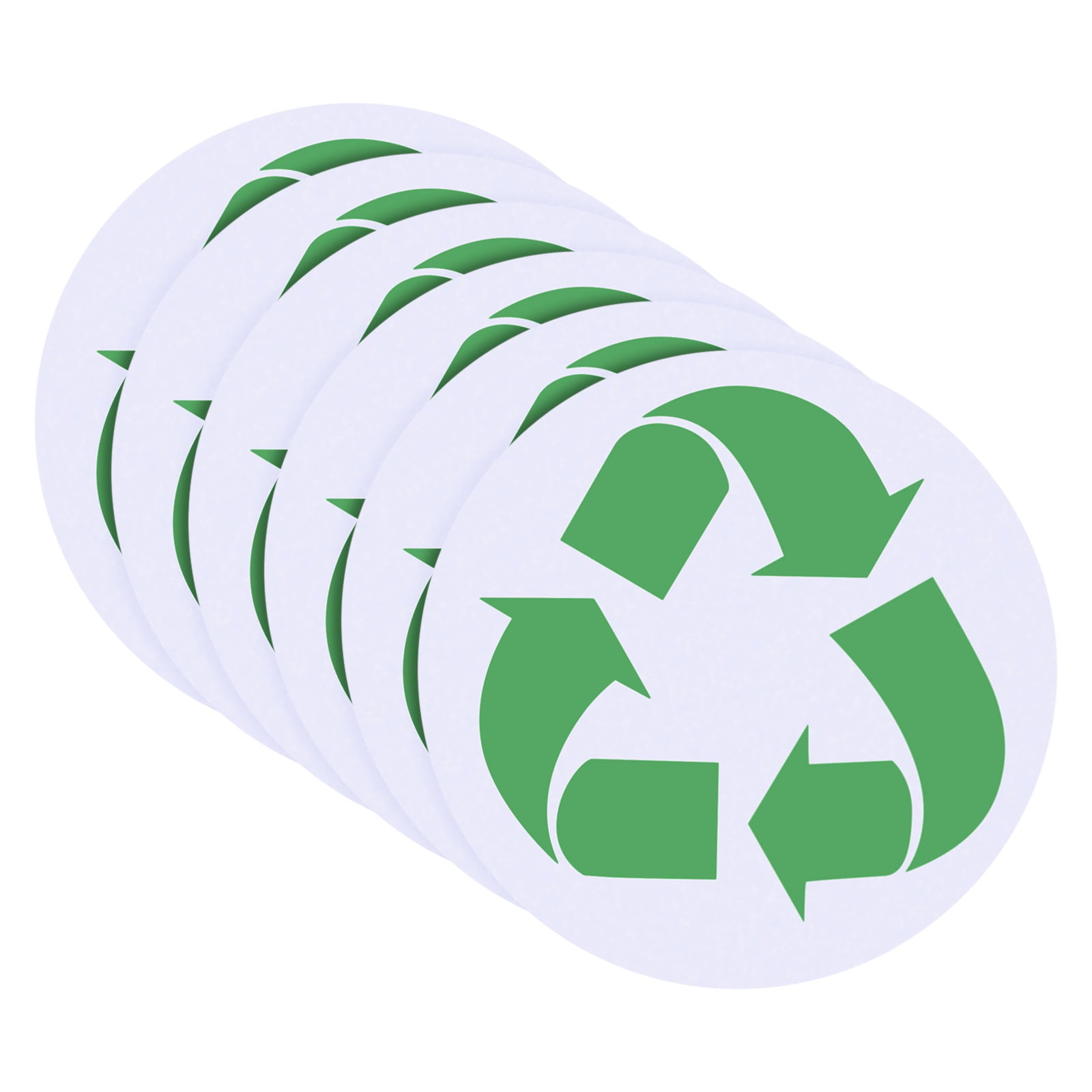 Uxcell Recycle Stickers Bin Labels, 5 Inch Recycling Vinyl Indoor Use ...