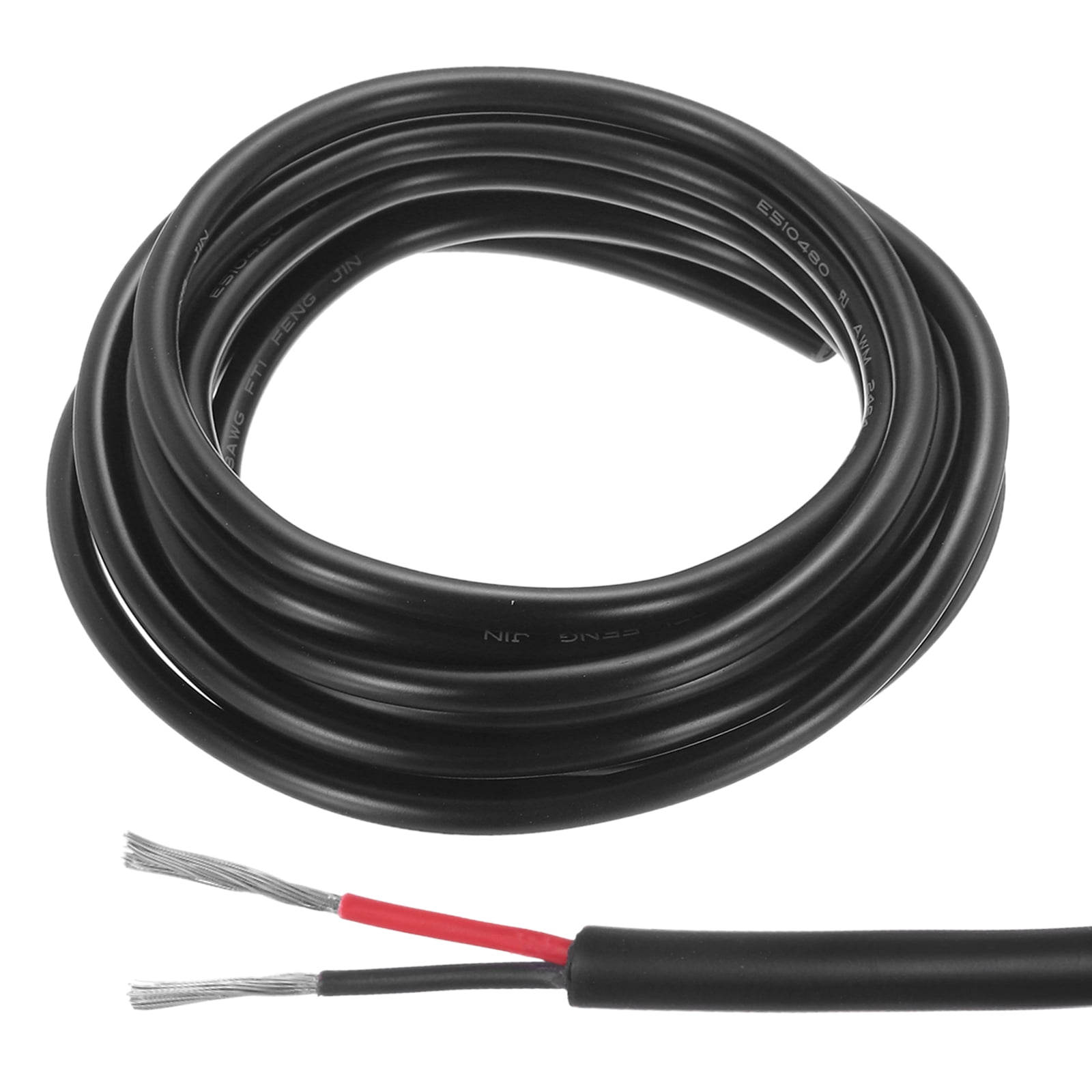 Uxcell Red Black Wire 2pin Extension Cable Cord Electrical Wire 18 AWG ...