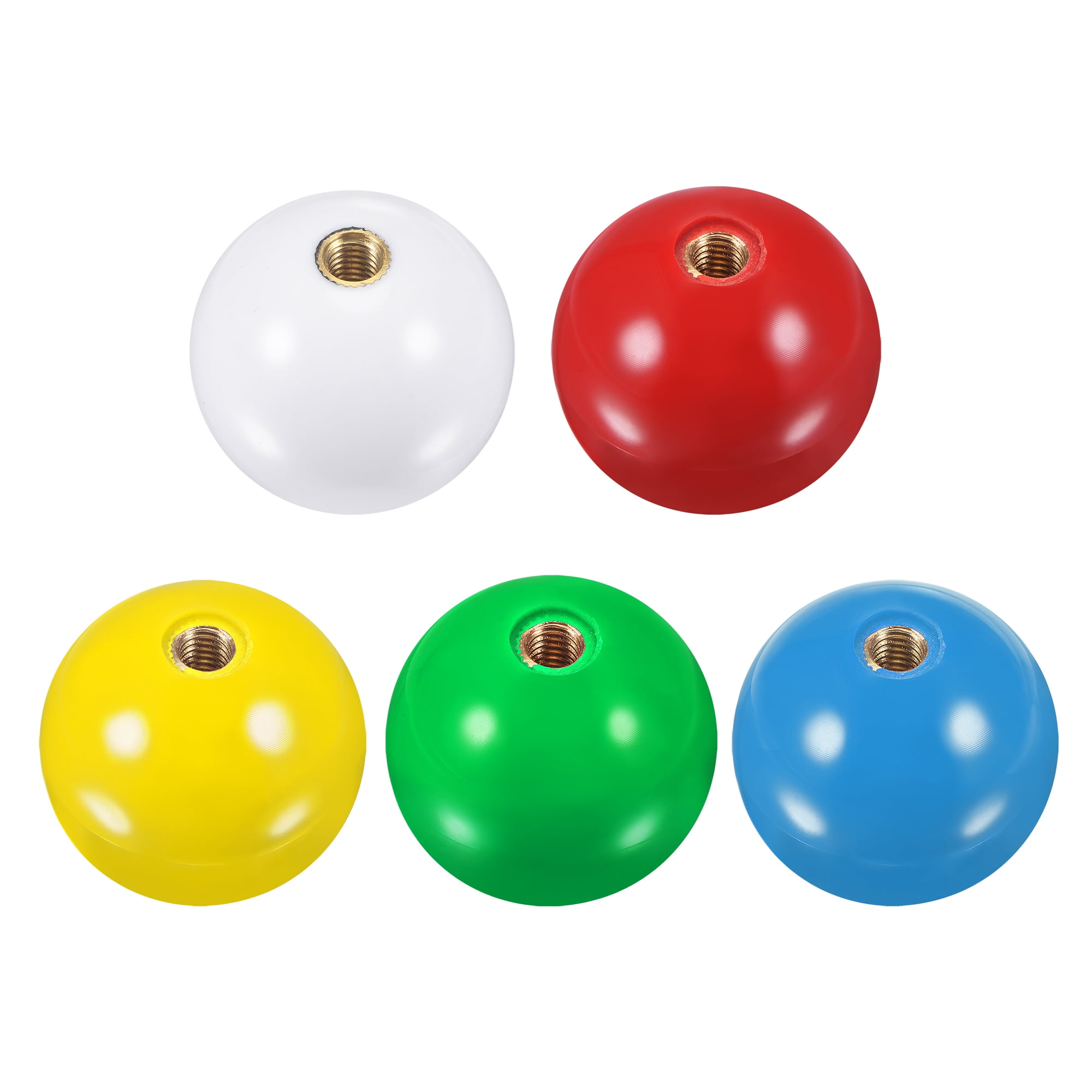 Uxcell Red/Green/White/Yellow/Blue Joystick Head Rocker Ball Top Handle ...