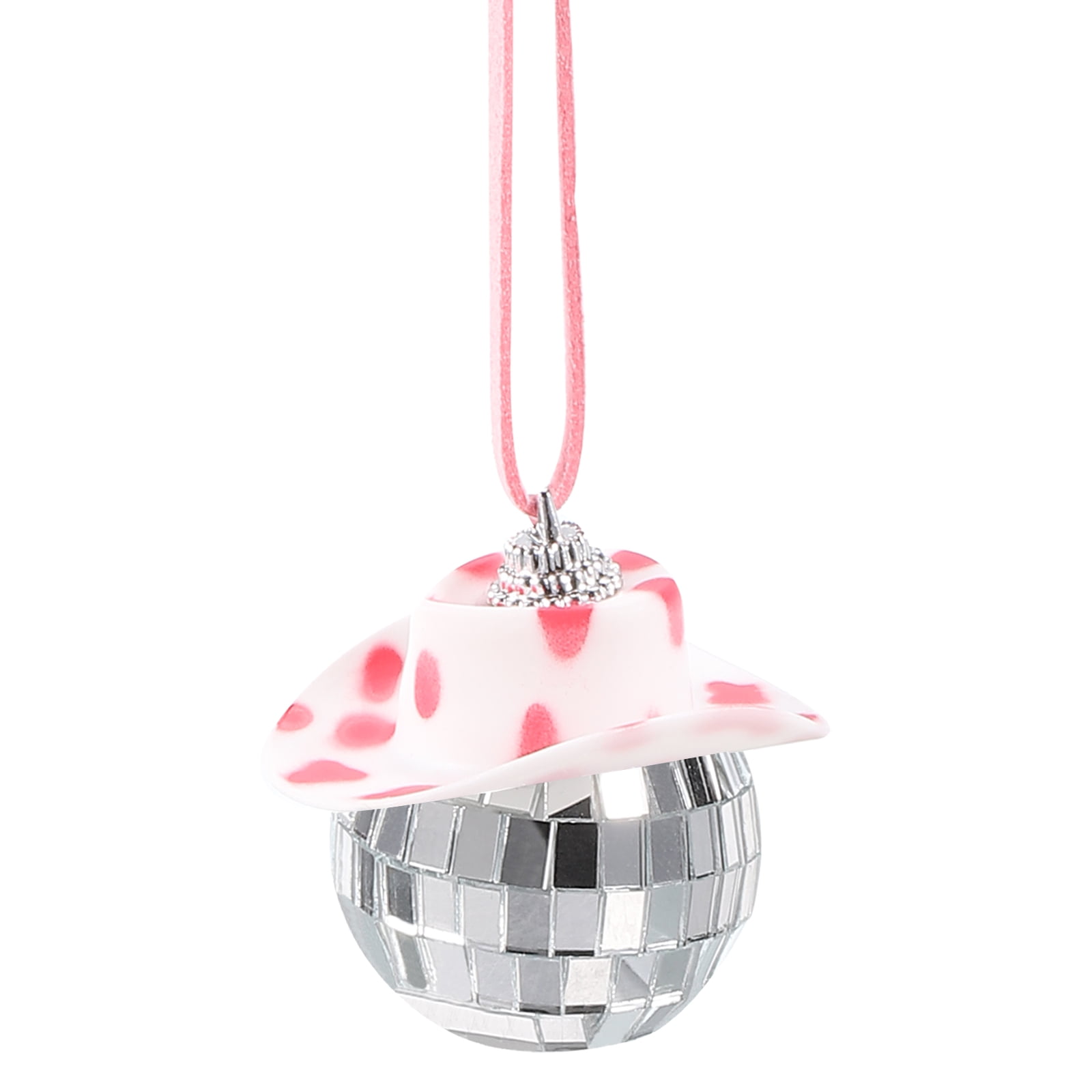 Uxcell Red,White Disco Ball Car Accessory Bling Disco Mirror Ornament ...