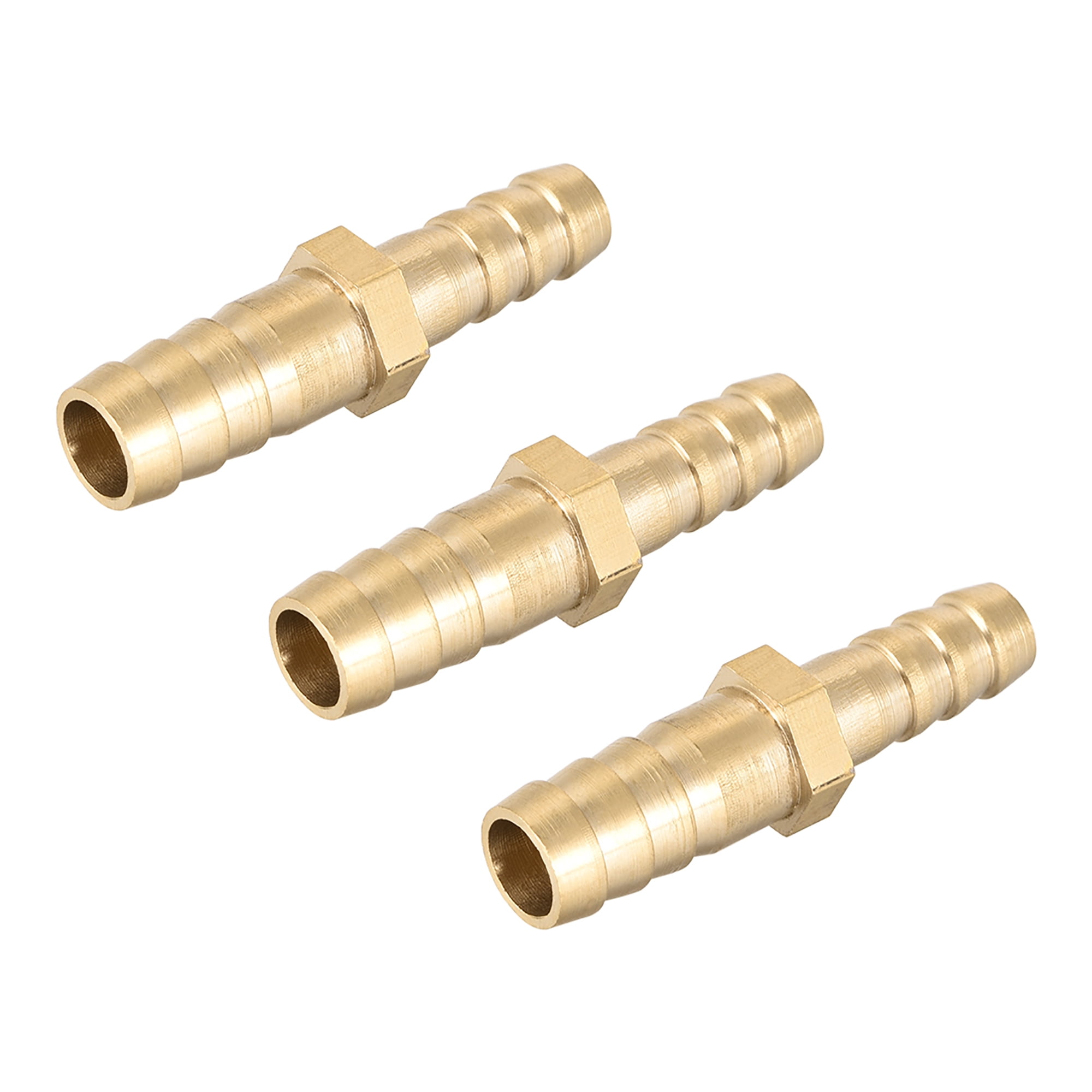 Uxcell Reducer Barb Hose Fitting Brass Passivation for Hose ID 0.31" to ...