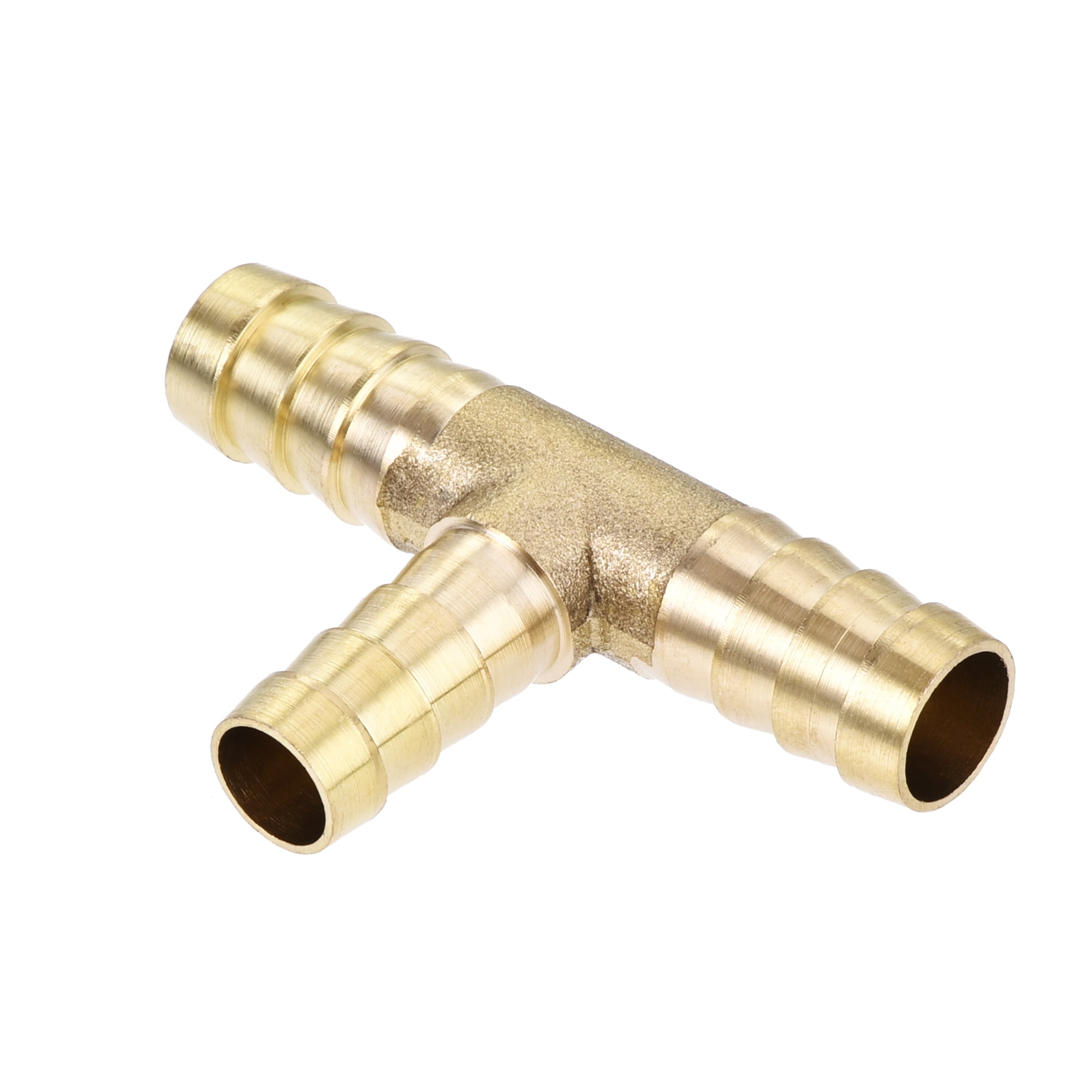 Uxcell Reducing Barb Hose Fitting Tee T Shape Pipe Connector Brass 3/8 ...