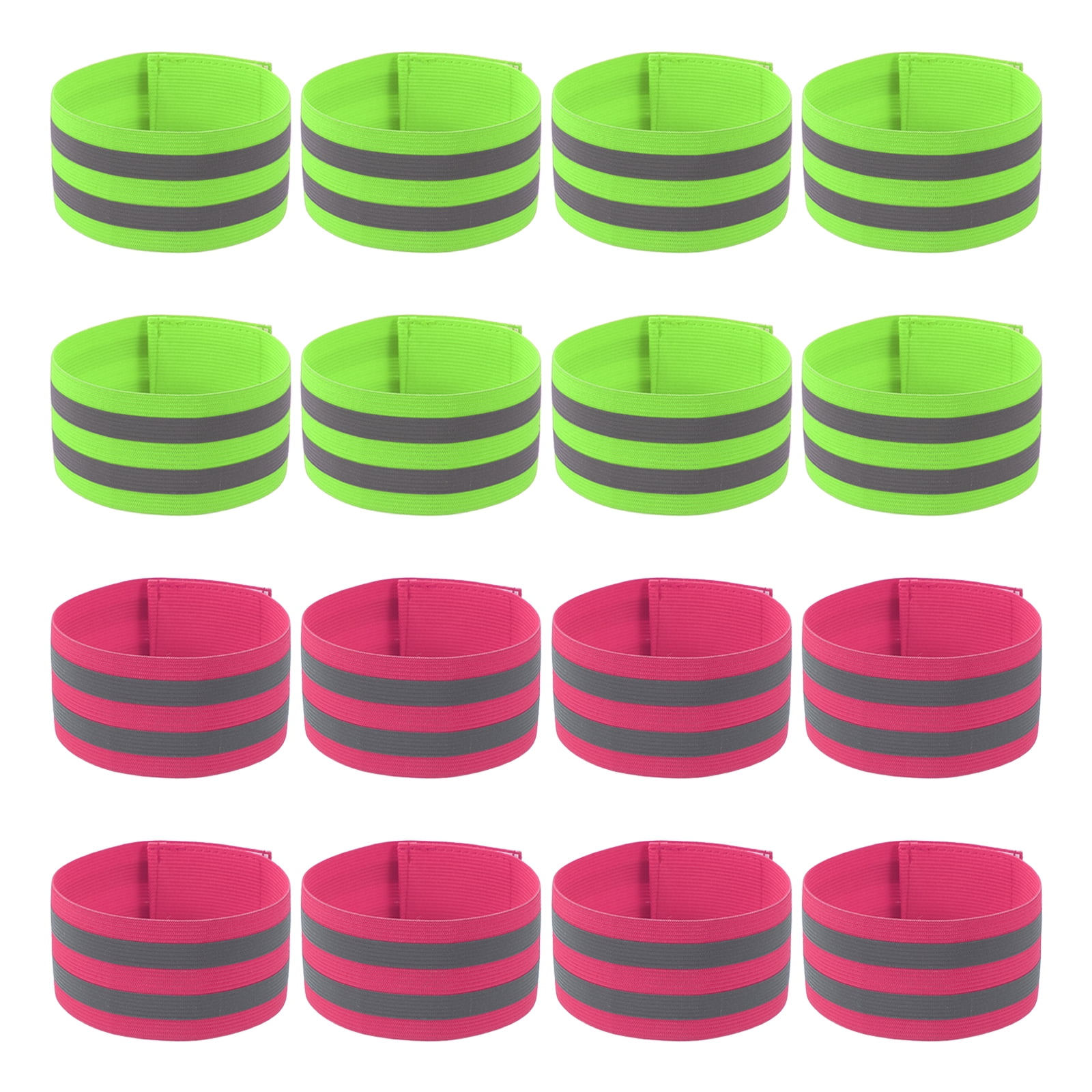 Uxcell Reflective Bands for Wrist/Arm/Ankle/Leg, 16pcs High Visibility ...