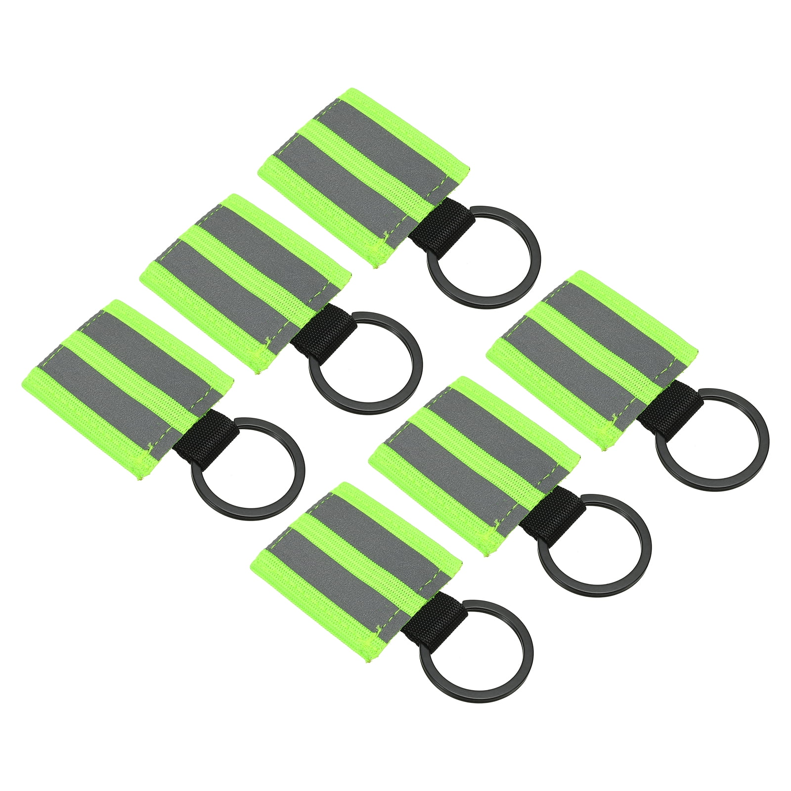 Uxcell Reflective Keychain Tags, 6 Pack Double Sided Reflective Zipper ...