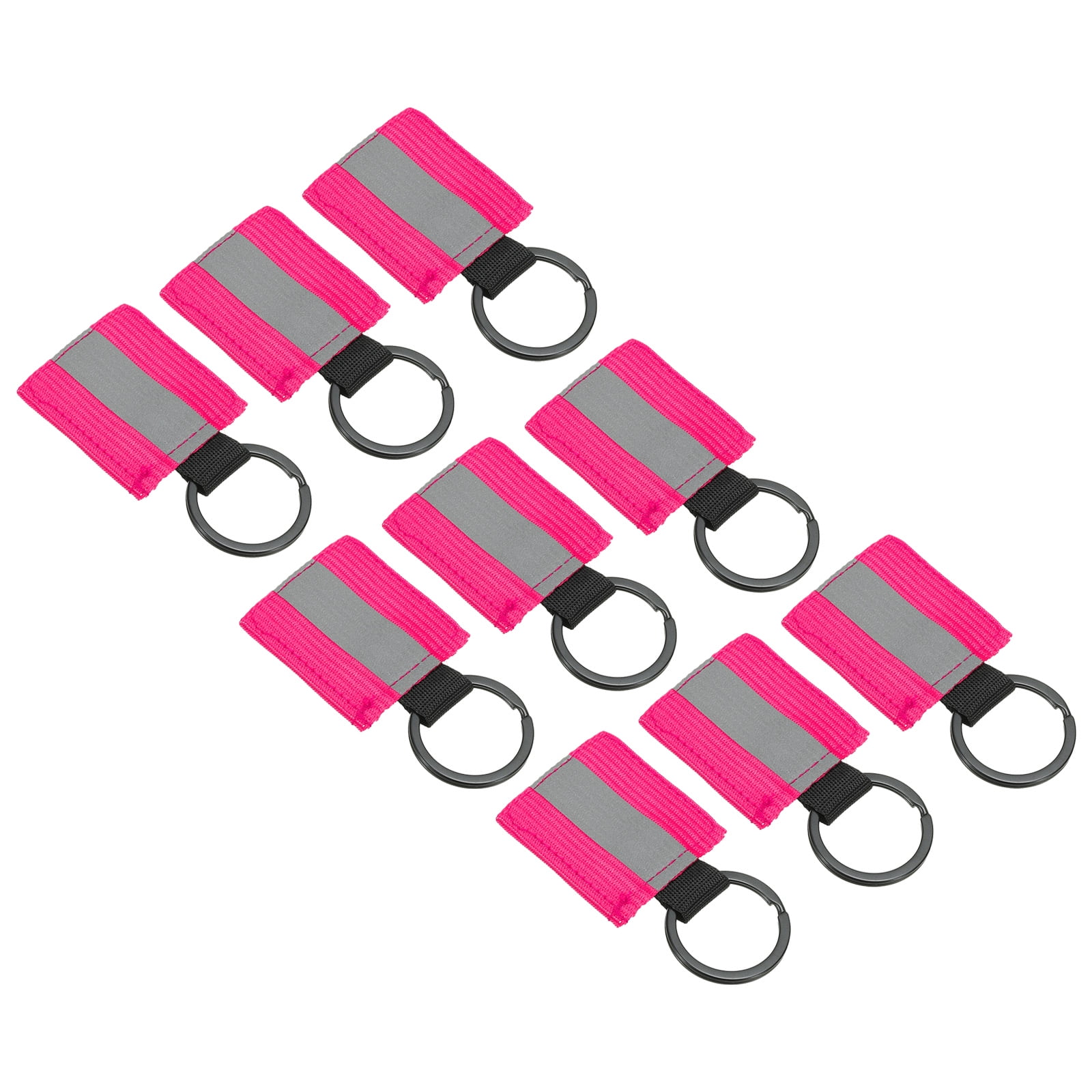 Uxcell Reflective Keychain Tags, Reflective Zipper Pulls Nylon Keychain ...