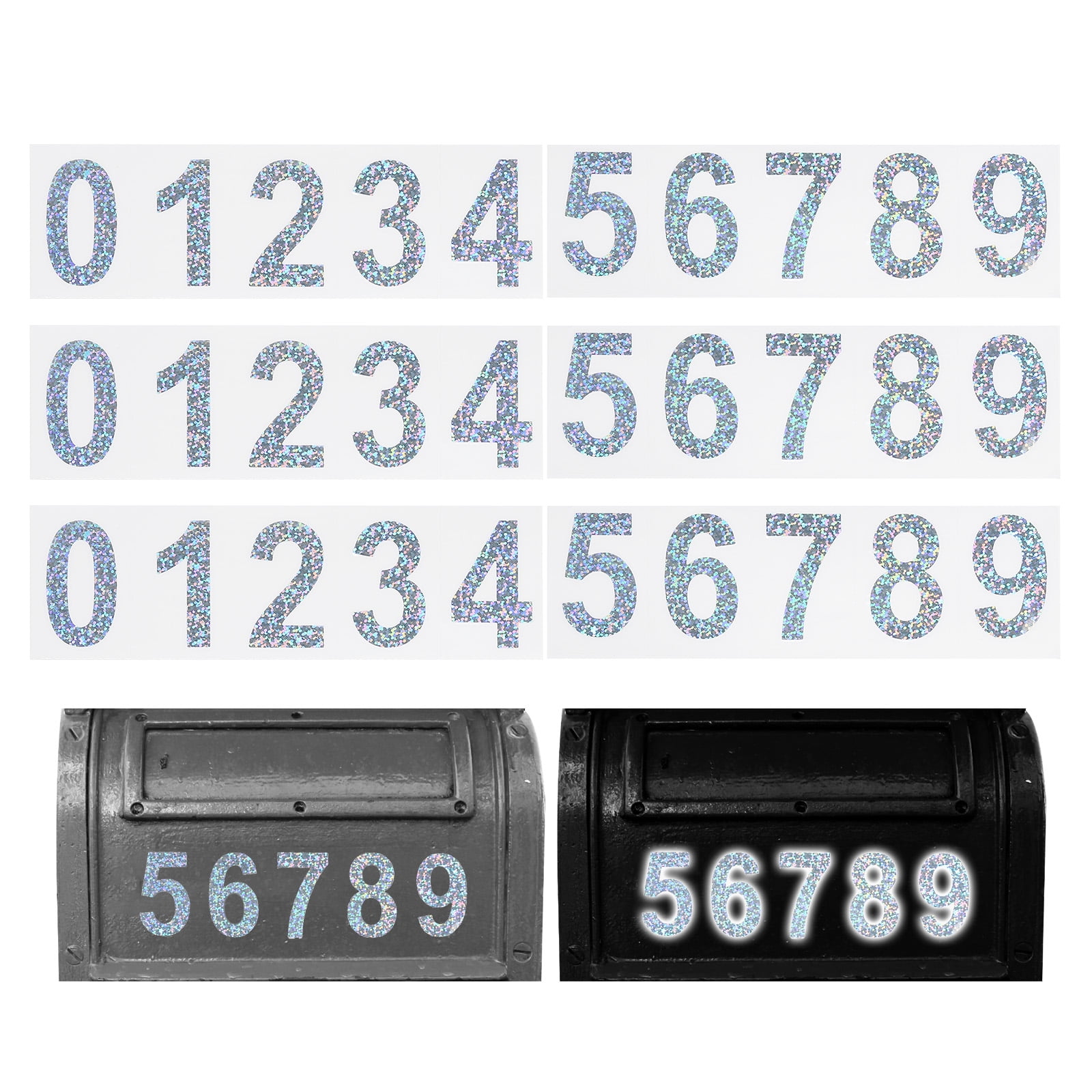 Uxcell Reflective Mailbox Numbers, 3 Sets 3 Inch Waterproof Laser ...