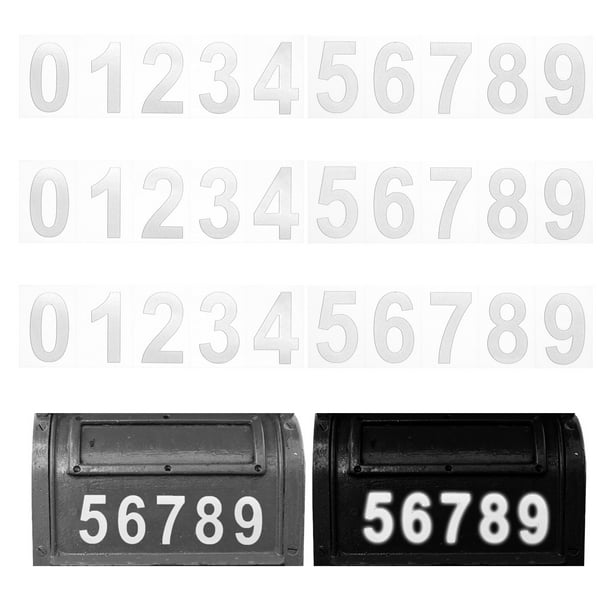 Uxcell Reflective Mailbox Numbers, 3 Sets 4 Inch Waterproof White ...