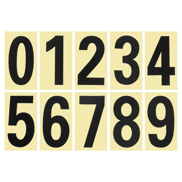 Uxcell Reflective Mailbox Numbers Sticker 0 - 9 Adhesive Address Number ...