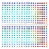 Uxcell Reflective Round Small Number Stickers, Self Adhesive Laser ...