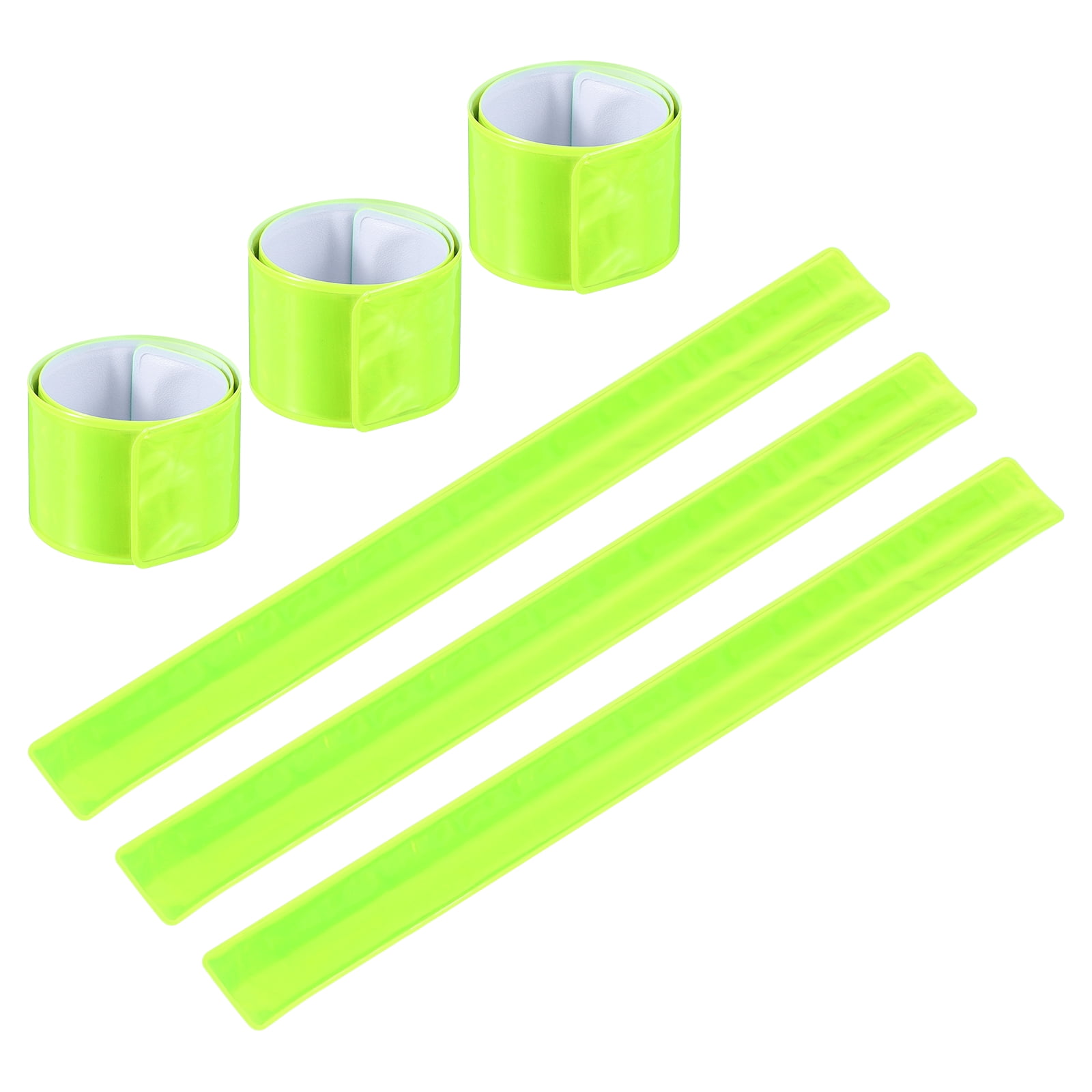 Uxcell Reflective Slap Bands, Reflector Band Snap Bracelet, Fluorescent ...