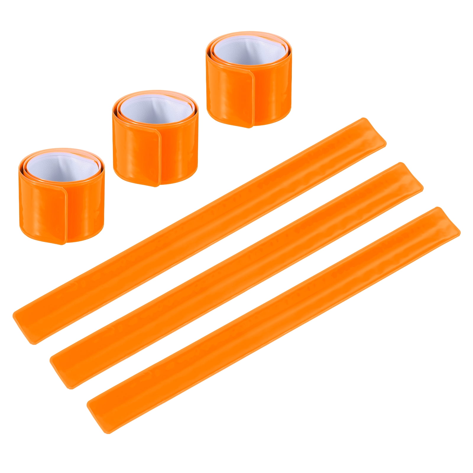 Uxcell Reflective Slap Bands, Reflector Band Snap Bracelet, Orange 6 ...