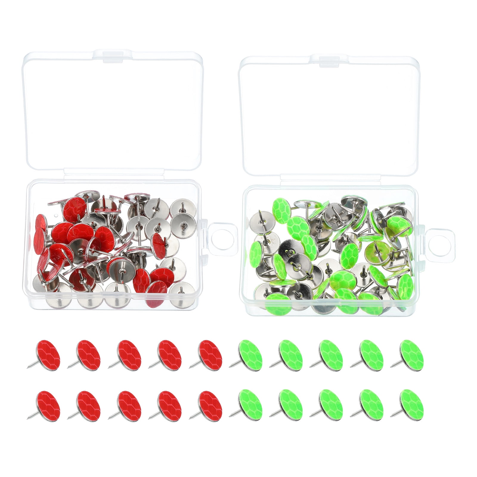 Uxcell Reflective Tack Trail Marking Tacks, Glow Tacks Reflective Thumb ...
