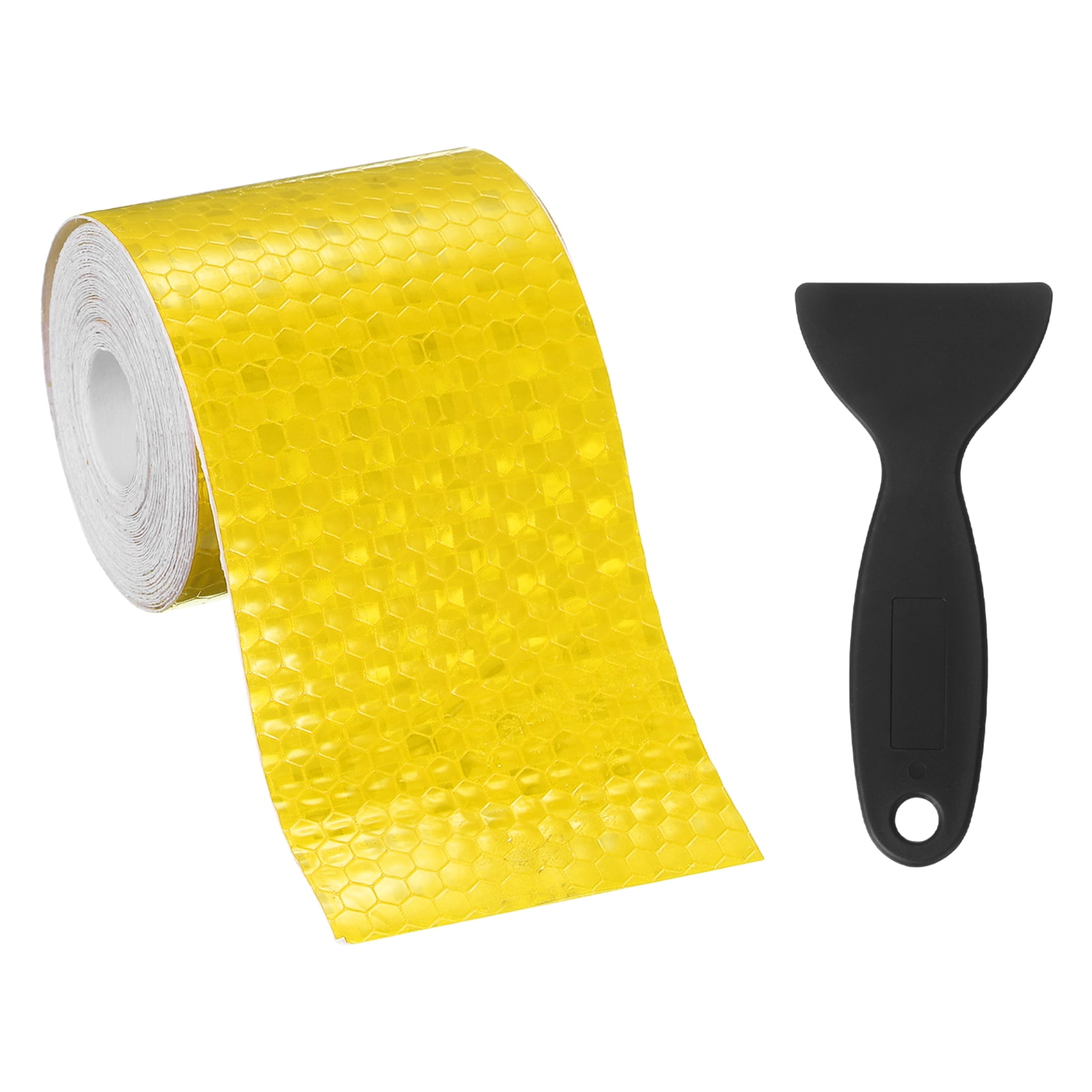 Uxcell Reflective Tape, (16.4 Ft x 1.97 Inch,Pure Yellow) (1Set) Night ...
