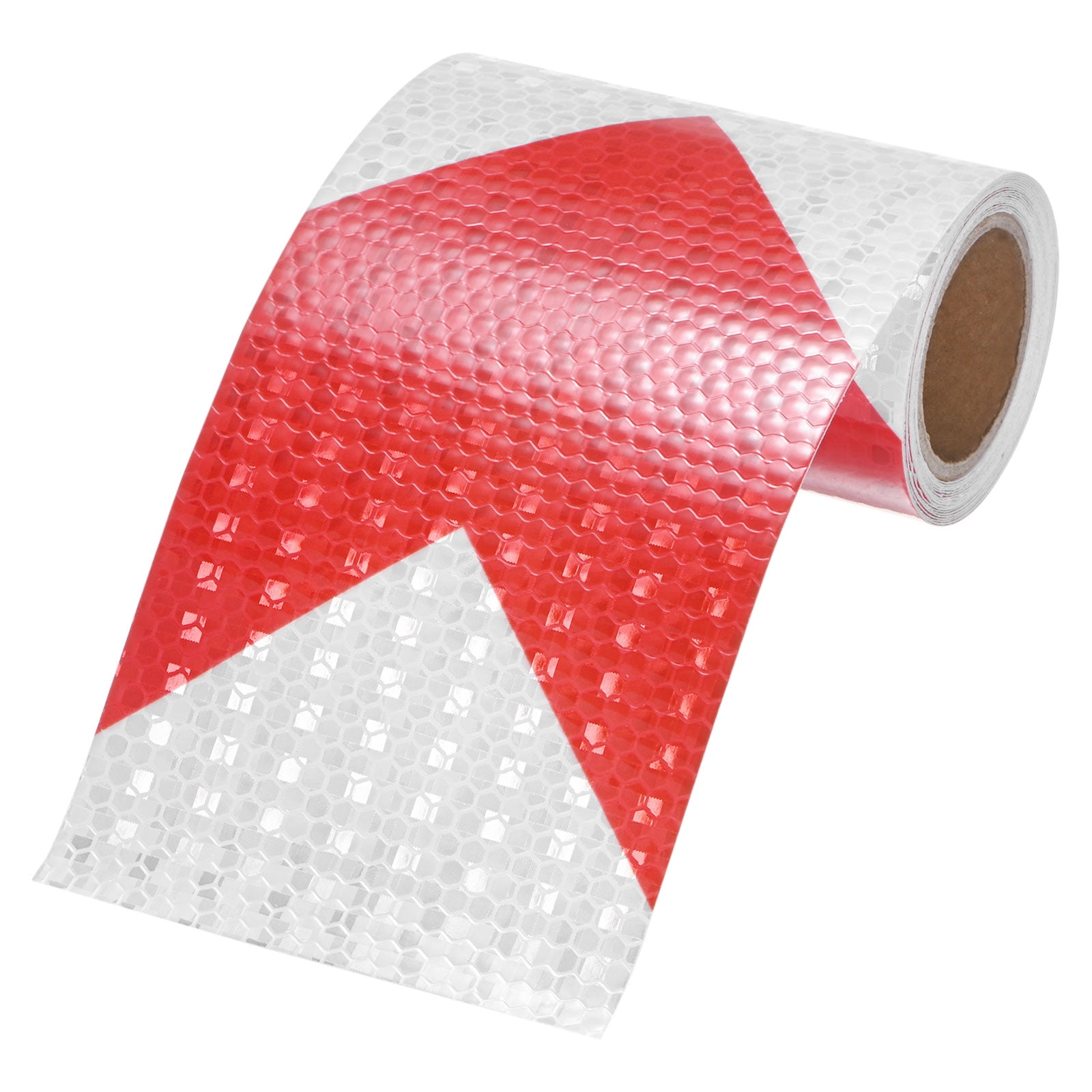 Uxcell Reflective Tape, 4 Inch x 10 Feet Shining Star Red & White Waterproof High Visibility ...