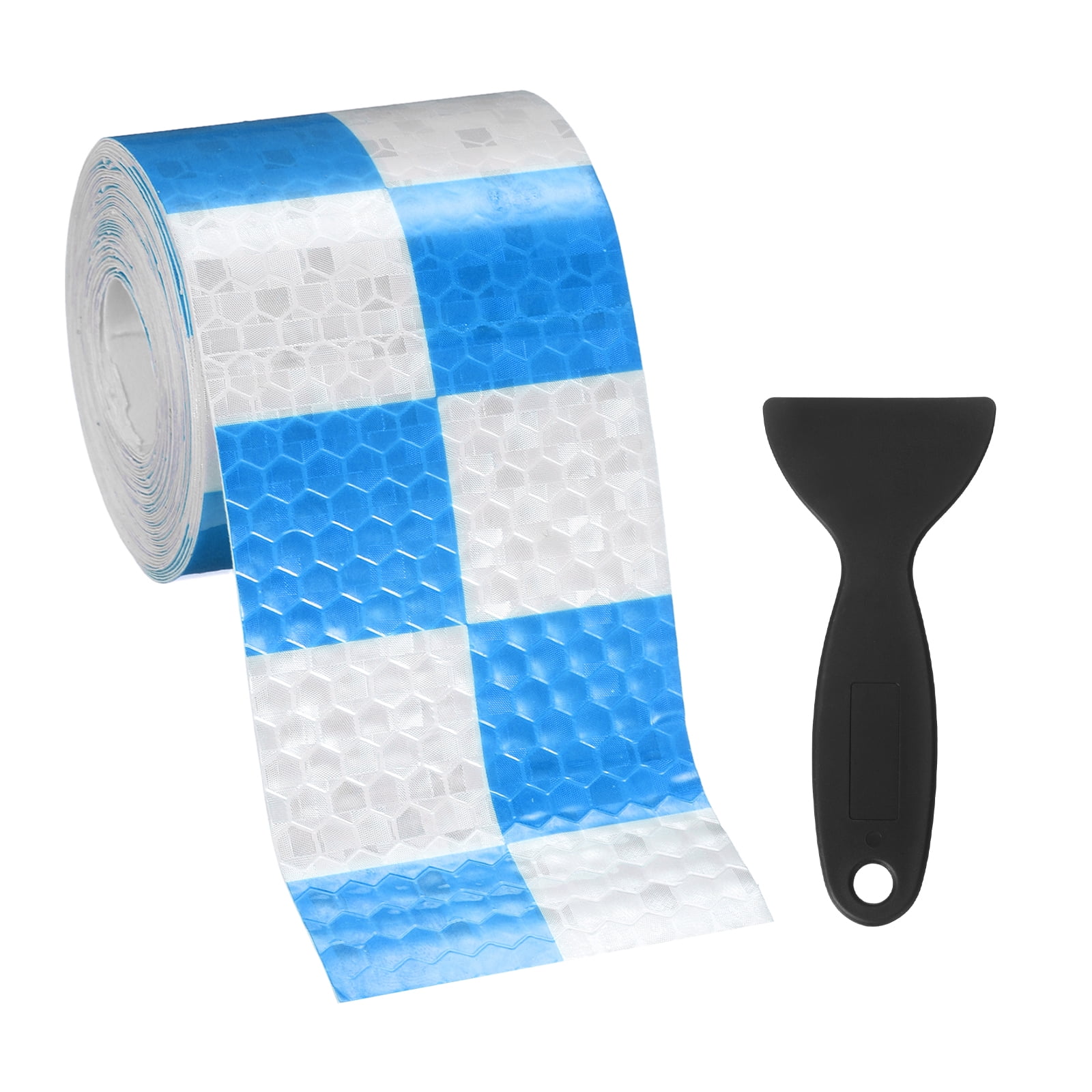 Uxcell Reflective Tape, (9.8 Ft x 1.97 Inch,White, Blue) (1Set) Night ...