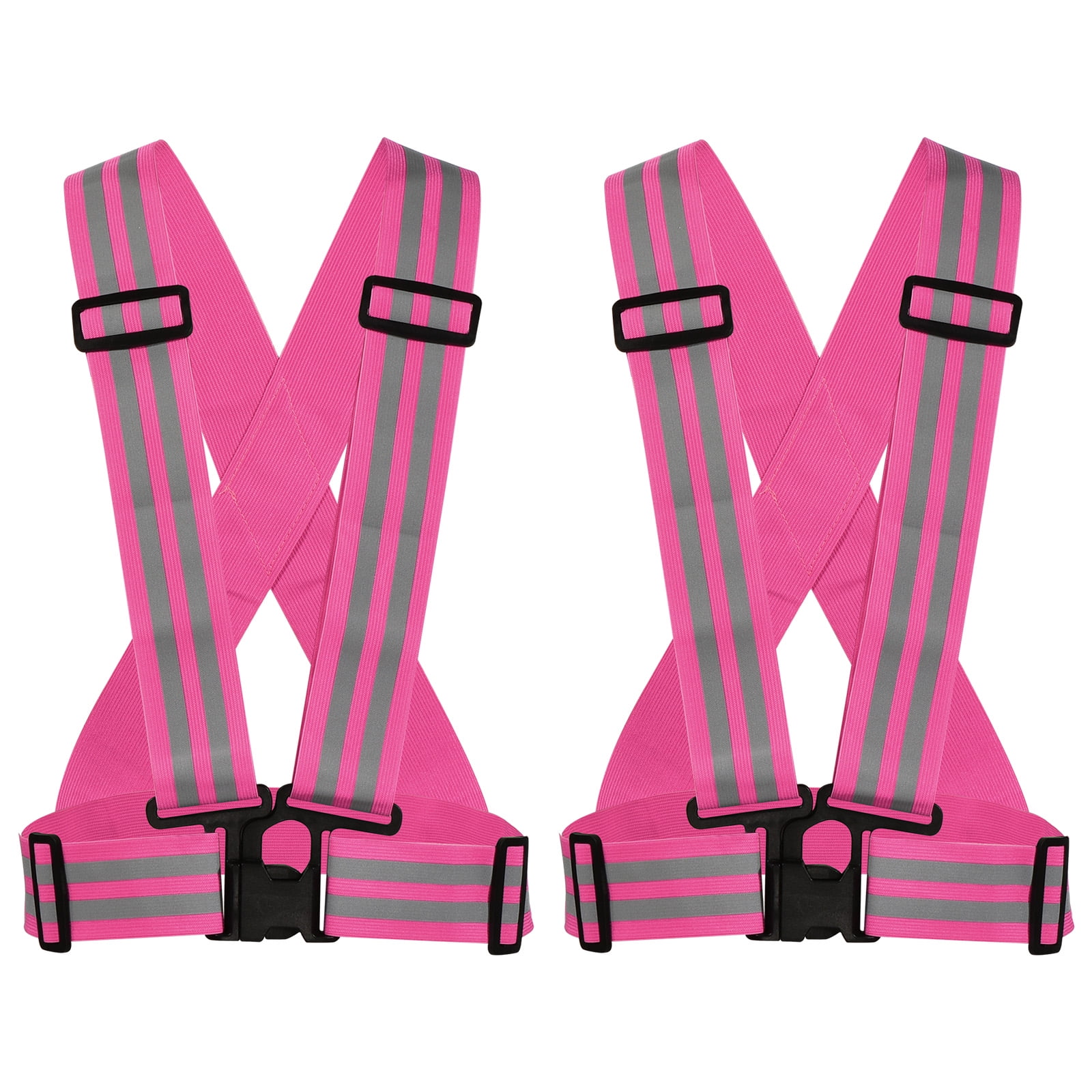 Uxcell Reflective Vest Adjustable High Visibility Safety Vest 2" Strip ...