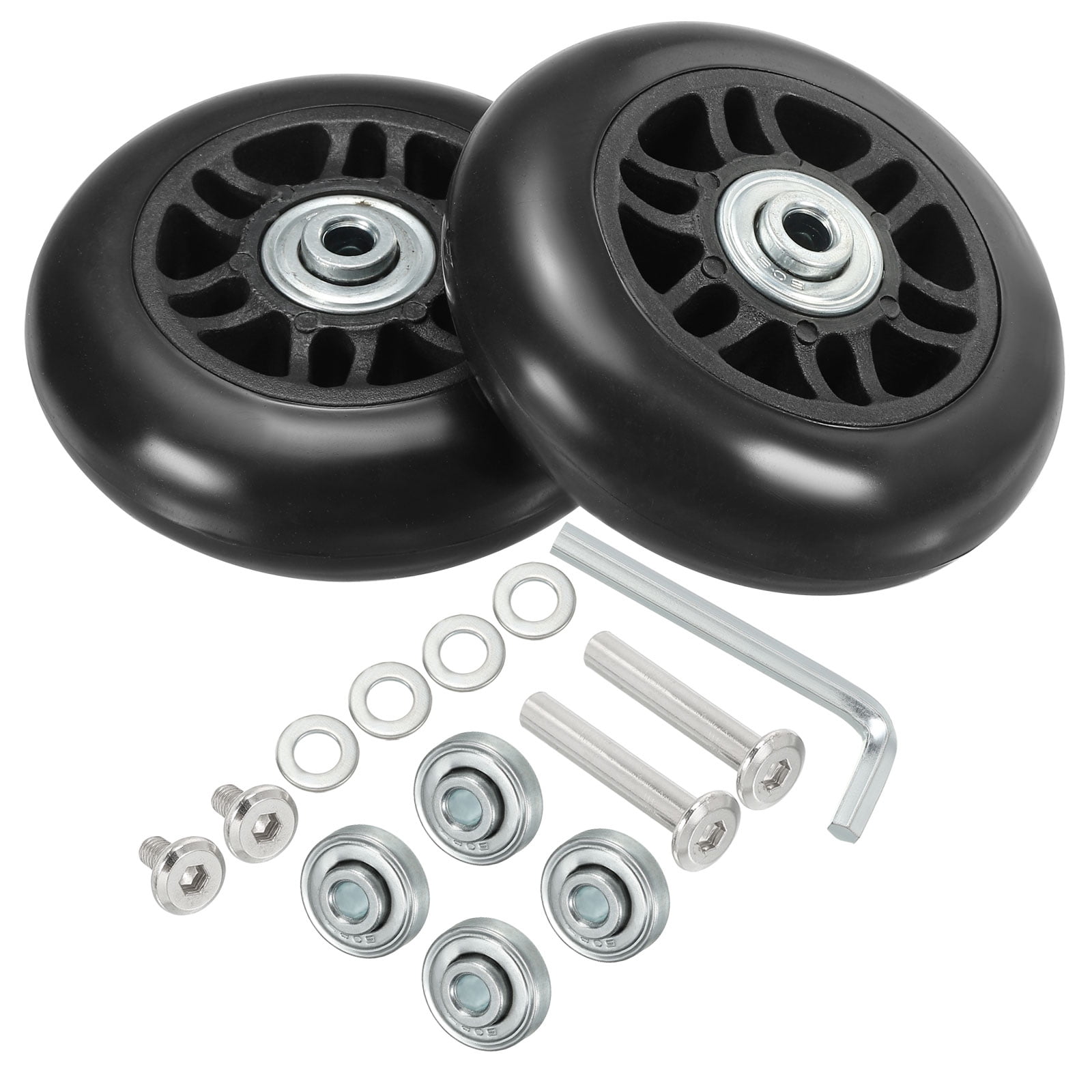 Uxcell Replacement Luggage Suitcase Wheels, 80mmx25mm 360 Swivel Caster ...