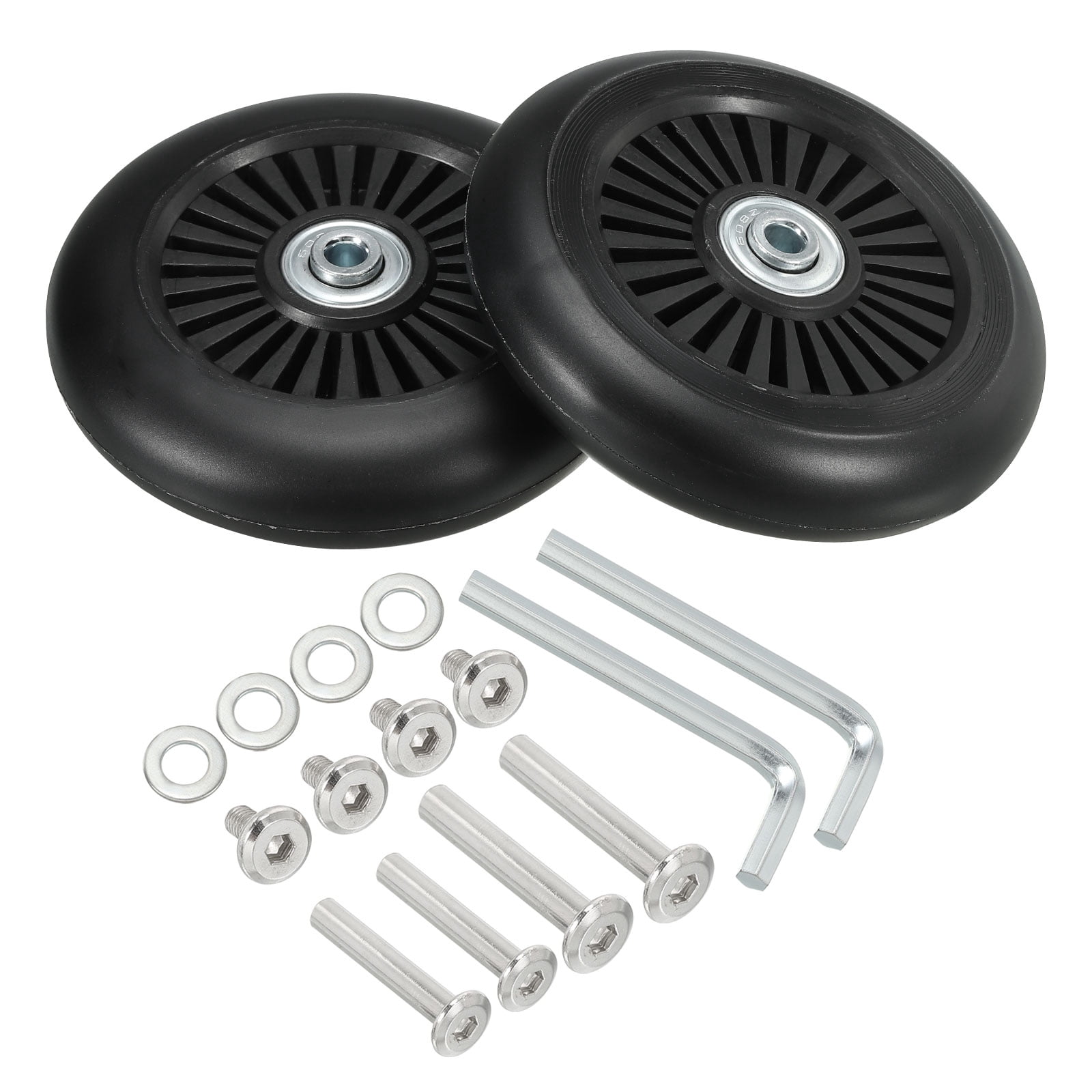Uxcell Replacement Luggage Suitcase Wheels Kit, 100mmx24mm Swivel ...