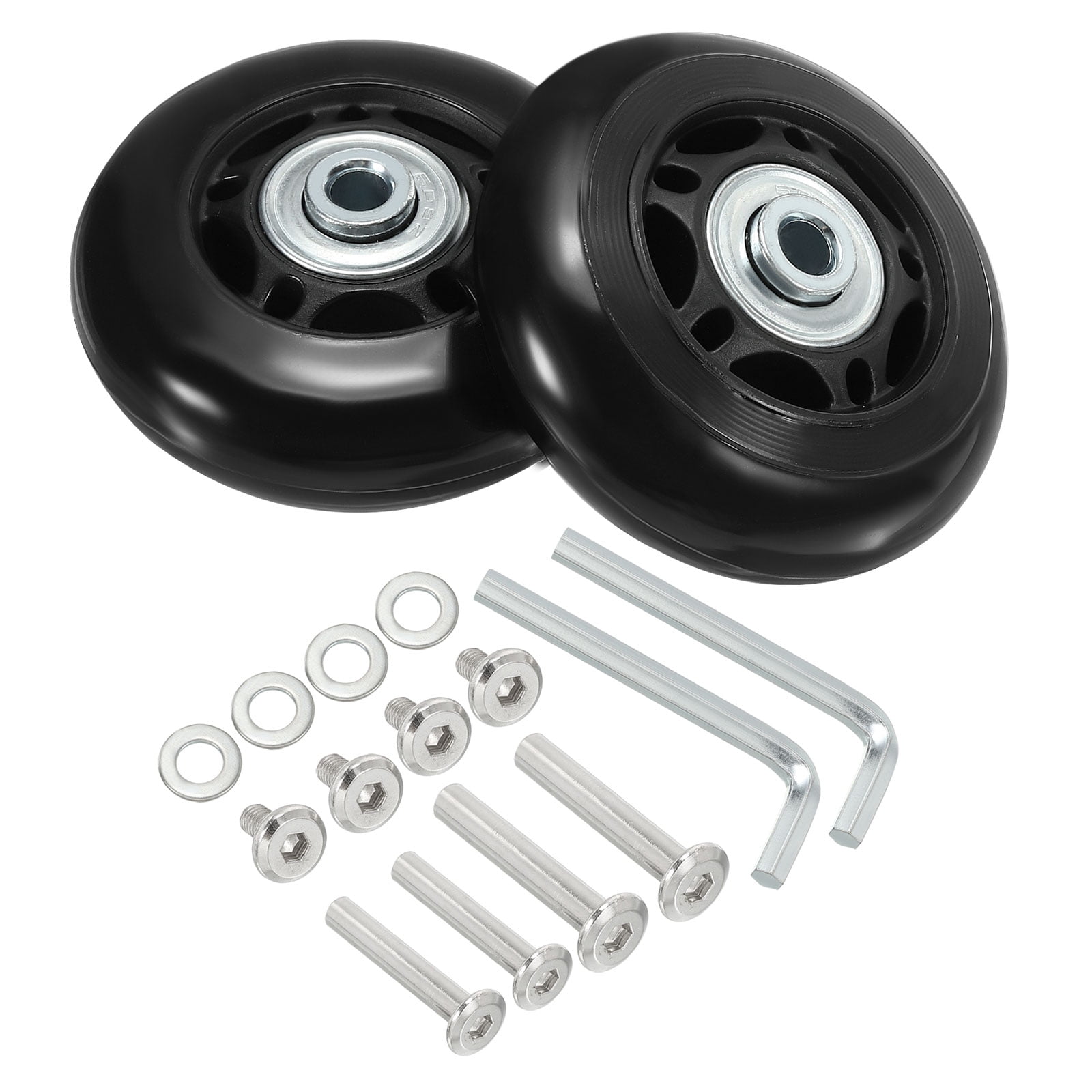 Uxcell Replacement Luggage Suitcase Wheels Kit, 64mmx24mm Swivel Caster ...