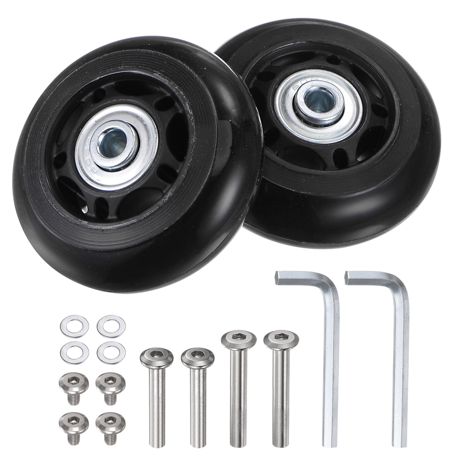 Uxcell Replacement Luggage Wheels 64x24mm Suitcase Wheel Repair Kits 2 ...