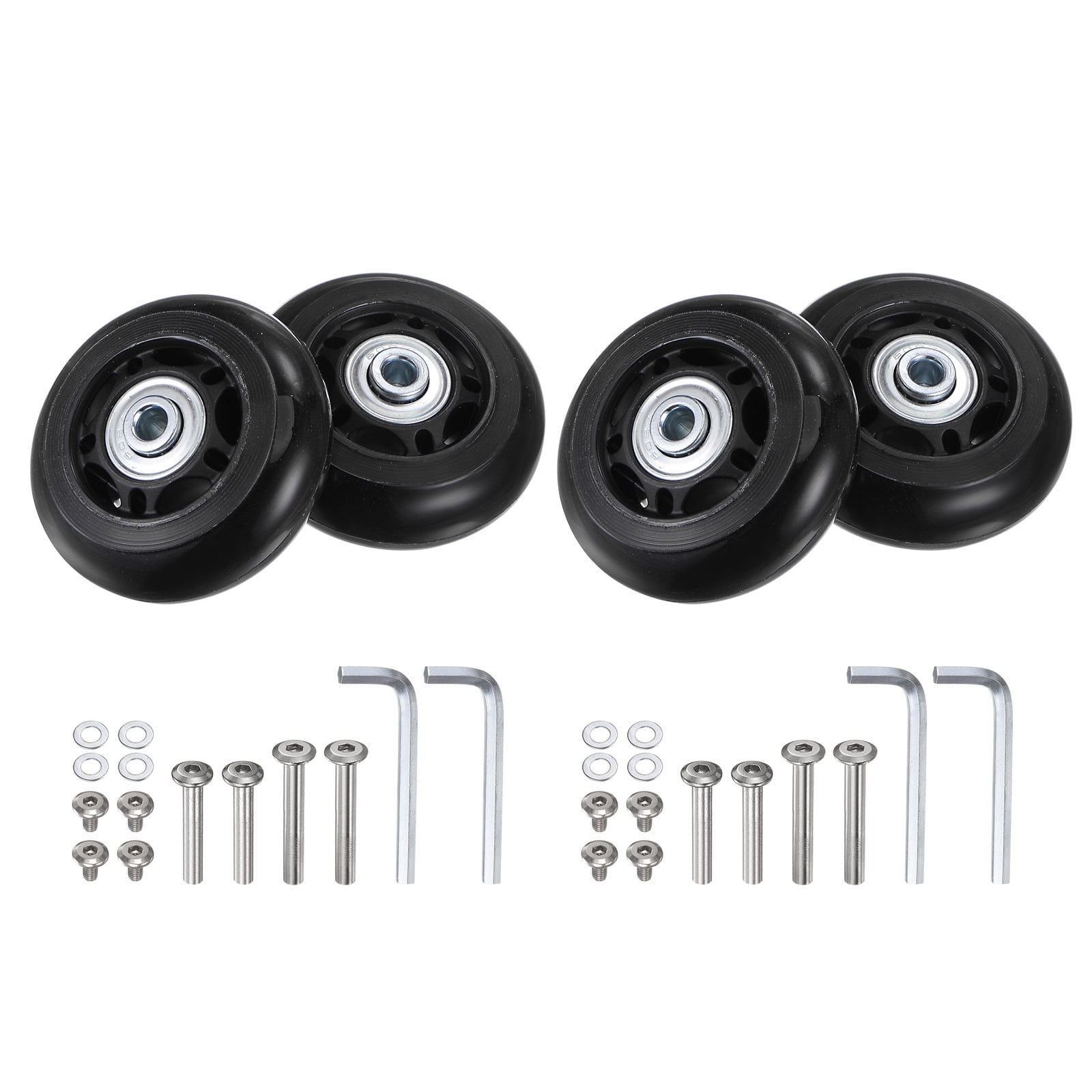 Uxcell Replacement Luggage Wheels 64x24mm Suitcase Wheel Repair Kits 4 ...