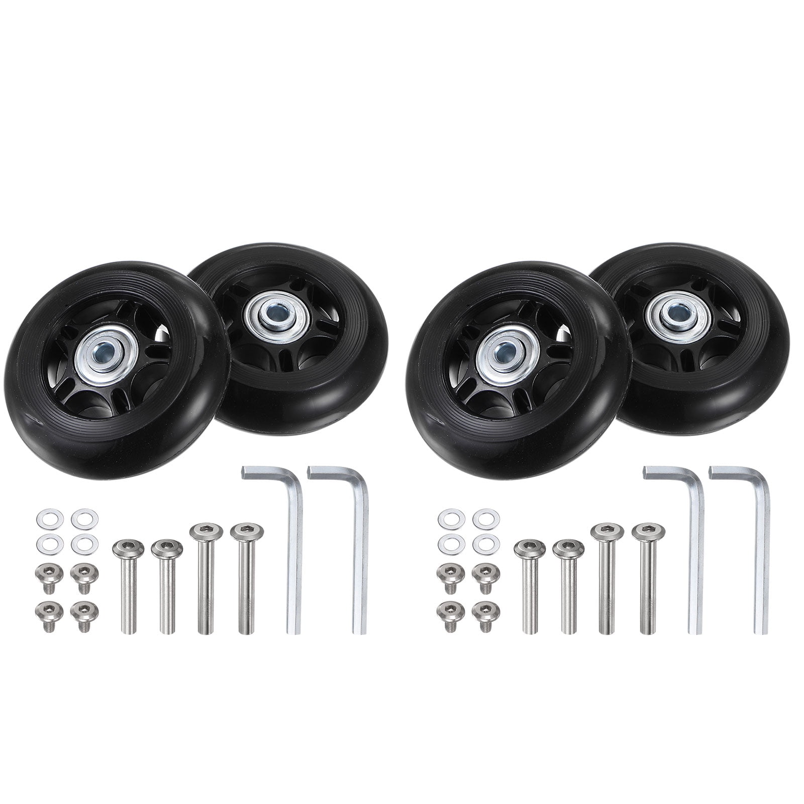 Uxcell Replacement Luggage Wheels 75x24mm Suitcase Wheel Repair Kits 4 ...
