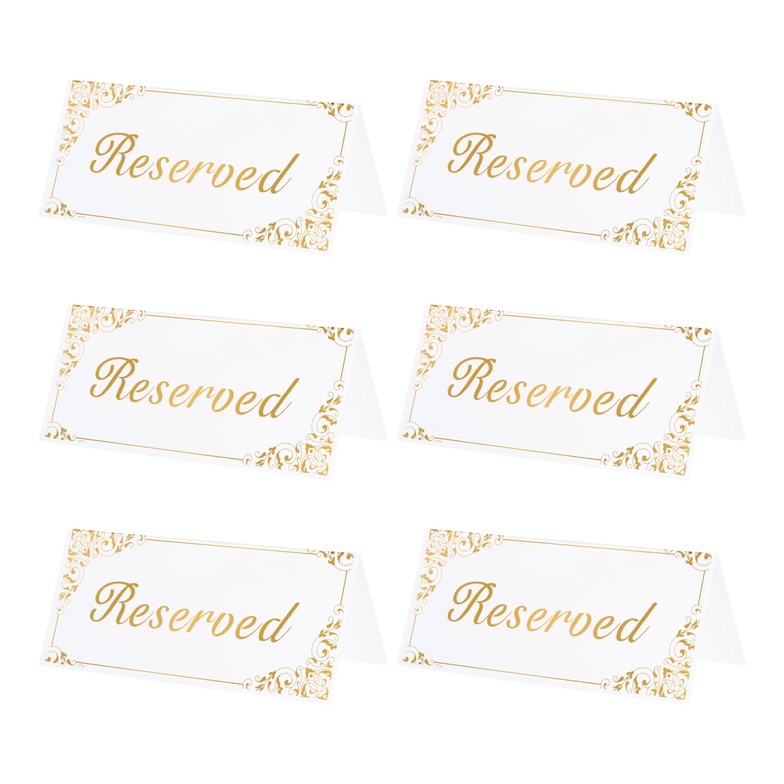 Uxcell Reserved Table Signs, Double Sided Seating Name Cards Tables ...