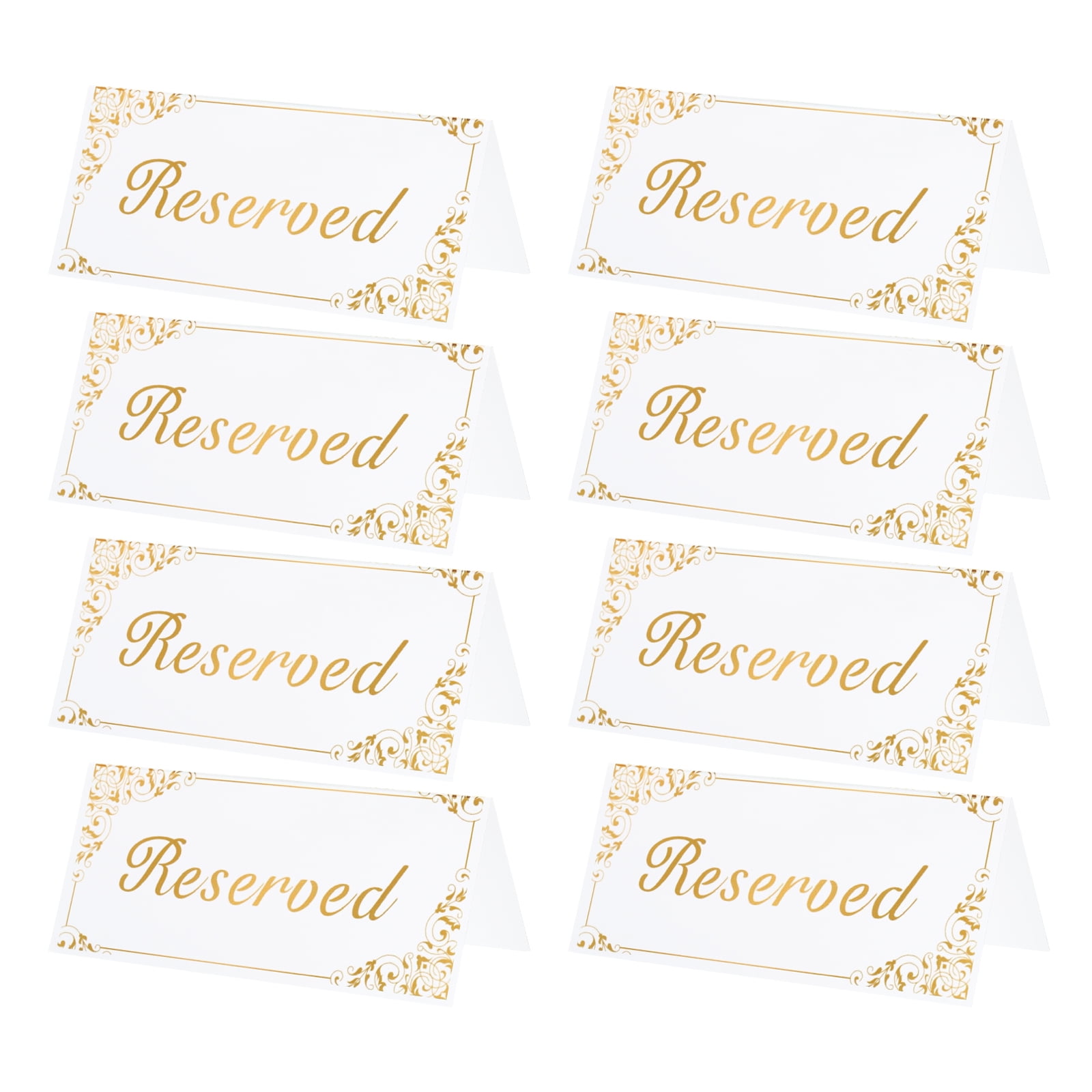 Uxcell Reserved Table Signs, Double Sided Seating Name Cards Tables ...